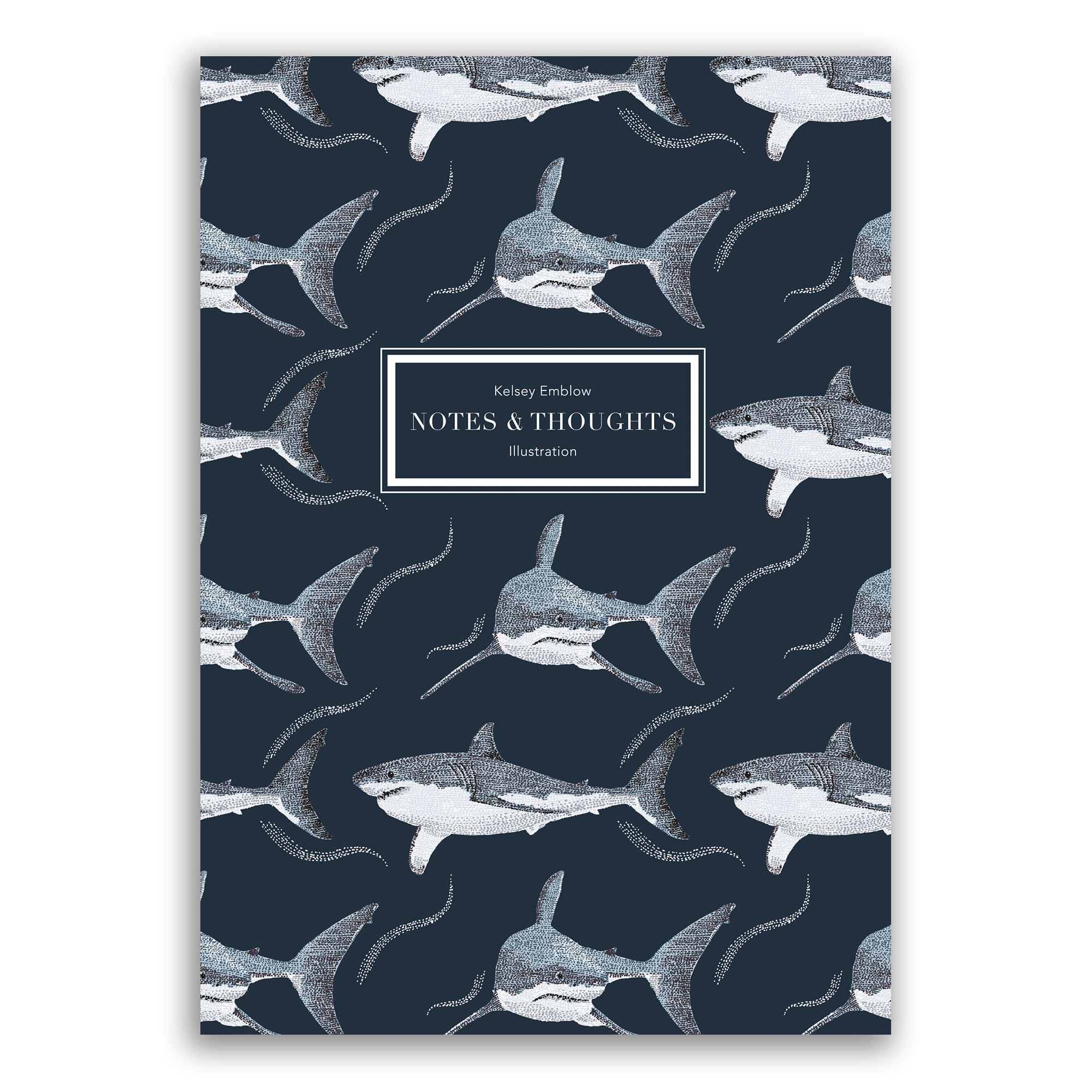 A5 Great White Shark Pattern Notebook | CREOATE