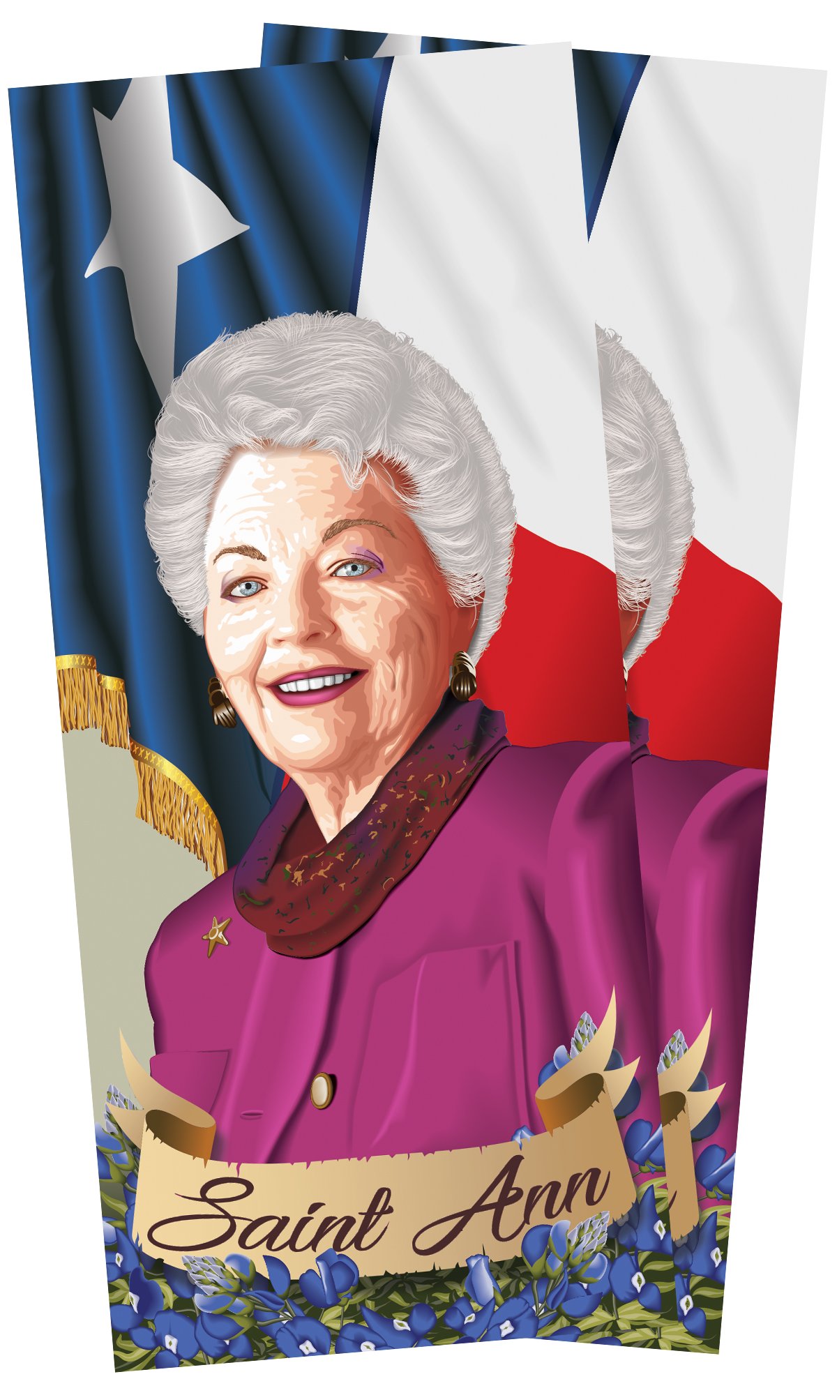 One (1) Saint Ann Richards Celebrity Stickers - Full Color, Vinyl ...