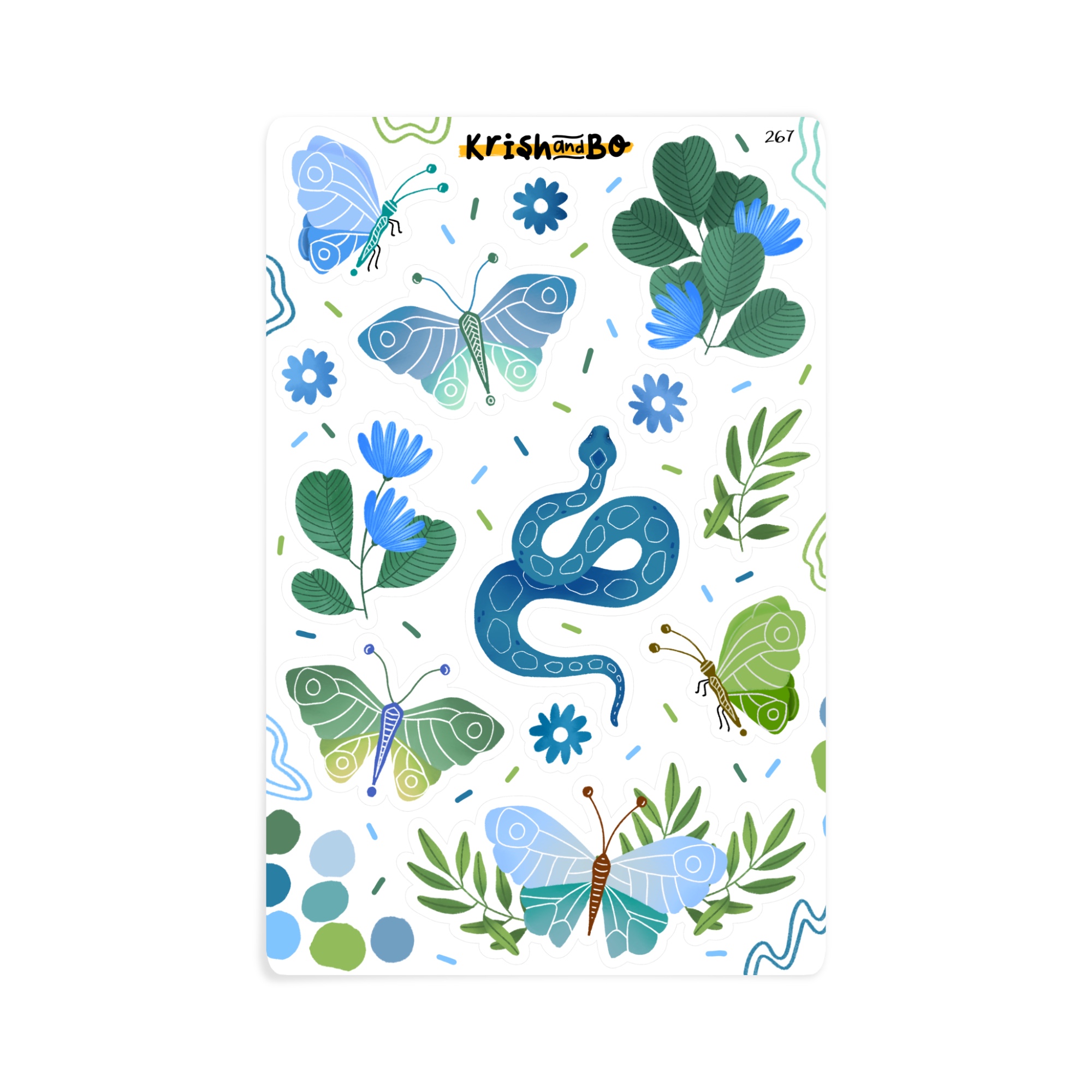 Garden Snakes Sticker Sheet | CREOATE