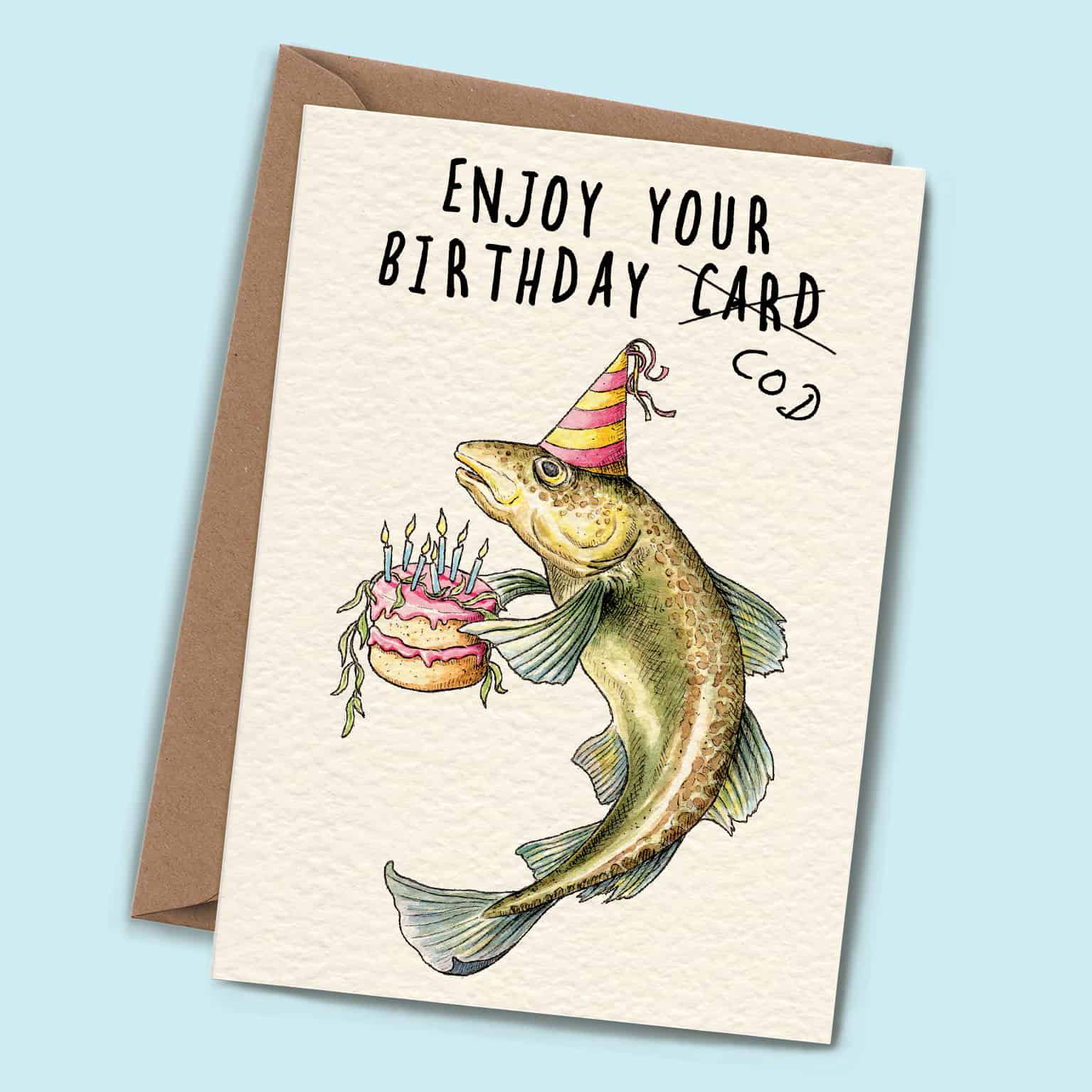 Birthday Cod Card - Happy Birthday Card | CREOATE