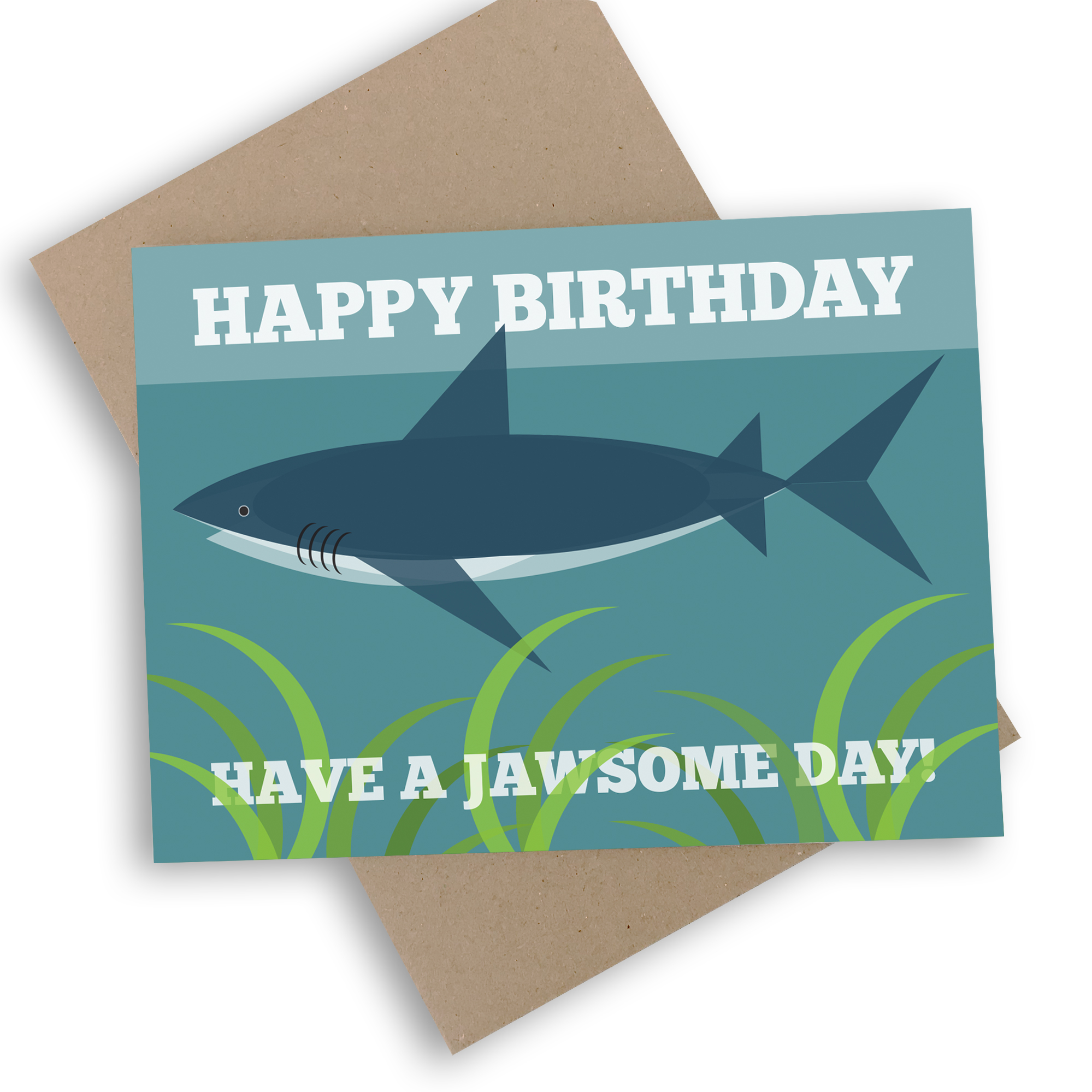 Happy Birthday Have A Jawsome Day Shark Card | CREOATE