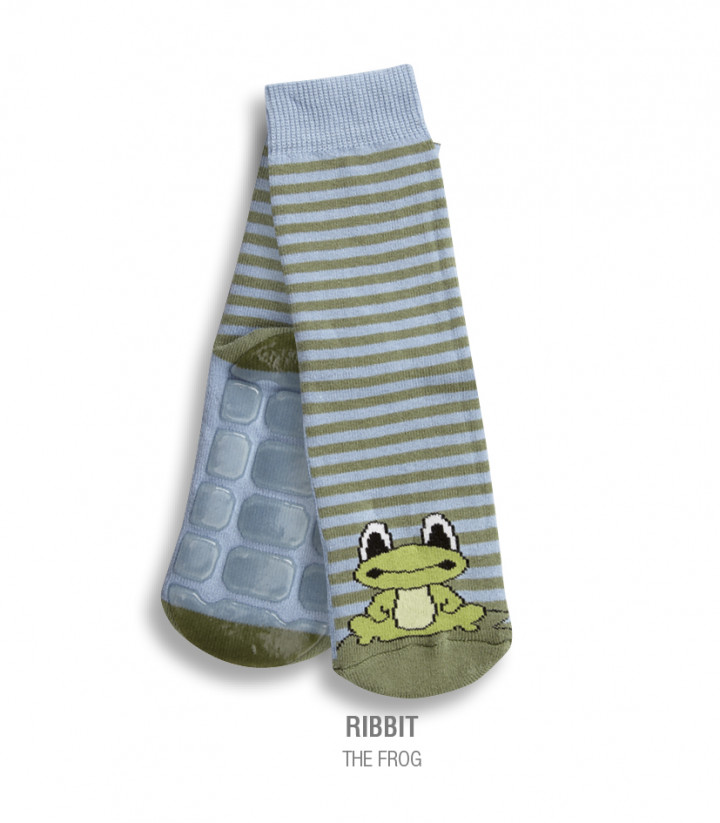 Ribbit the Frog Slipper Socks (Each size case of 3) | CREOATE
