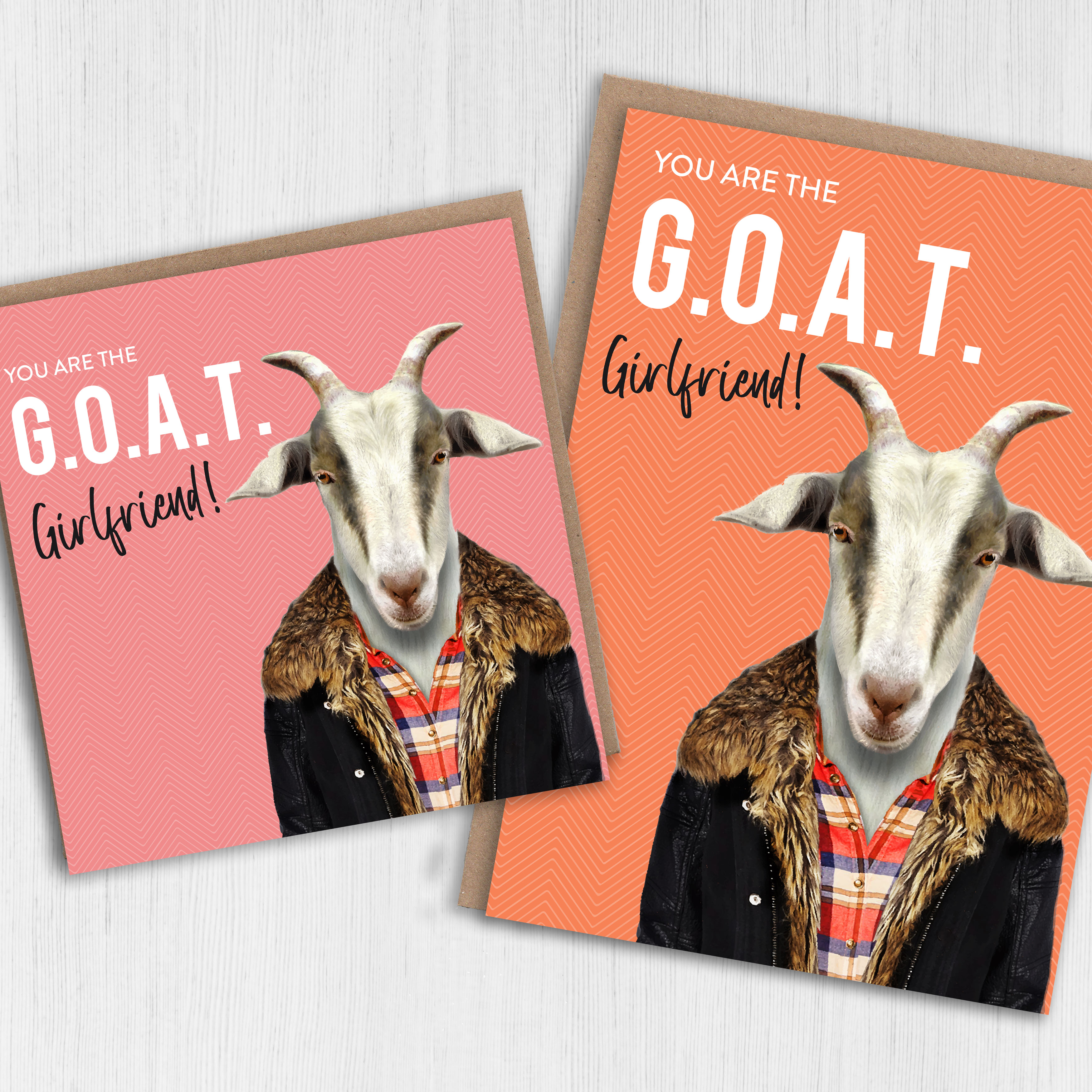 Goat in clothes Valentine's Day card for girlfriend: Greatest of All ...
