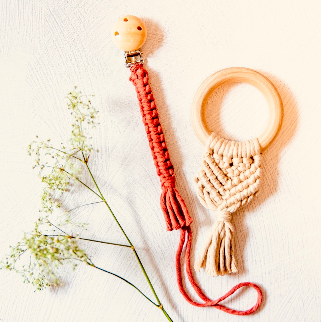 Organic Macrame Baby Gift Set - 5 pack mix and match assortment | CREOATE