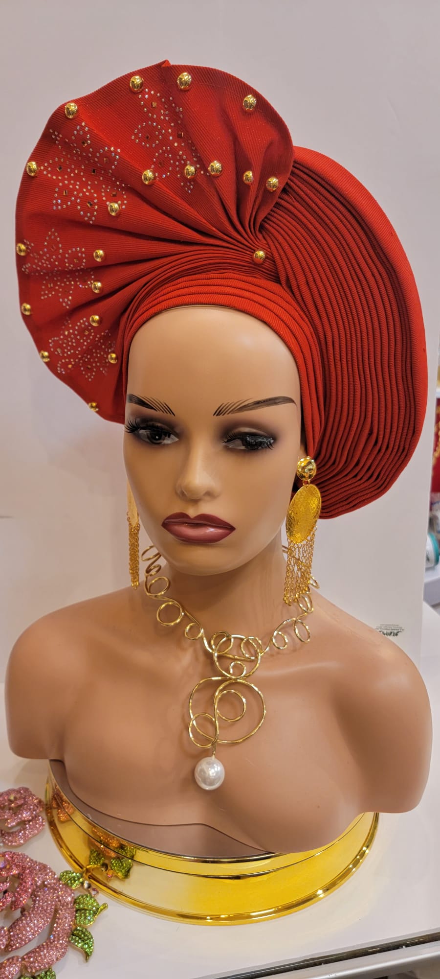 Auto Gele Nigerian African Head Wraps African Women Fashion Wedding ...