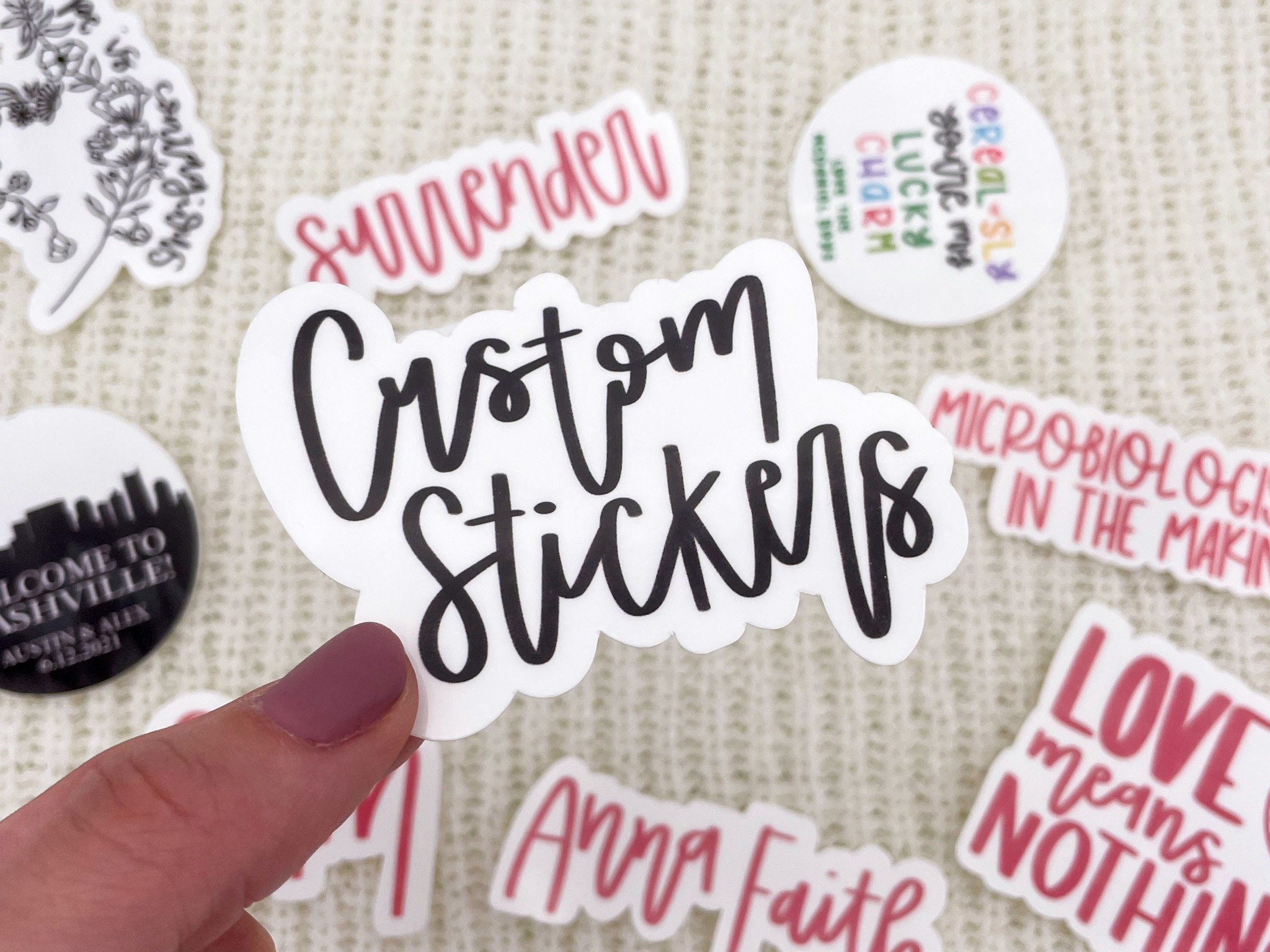 weatherproof custom stickers | custom hand-lettered sticker | custom ...