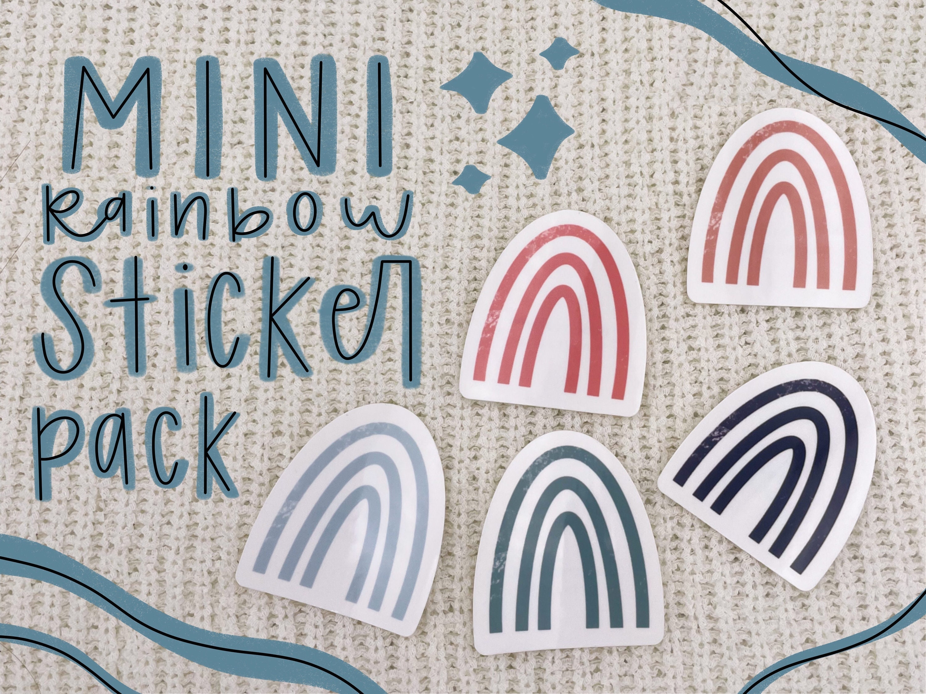 mini rainbow stickers | self care stickers | self love stickers | self ...