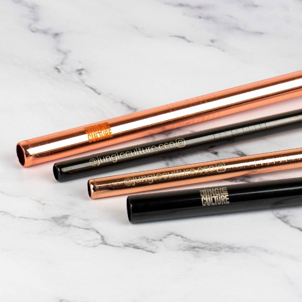 Stainless Steel Straws, Metal Drinking Straws (8mm - Singular) | CREOATE