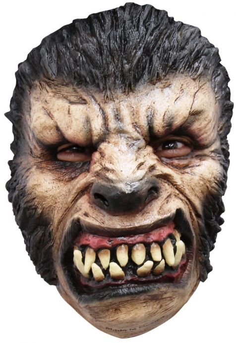 Face Mask - Werewolf for Halloween Scary Accessories, Headmask | CREOATE