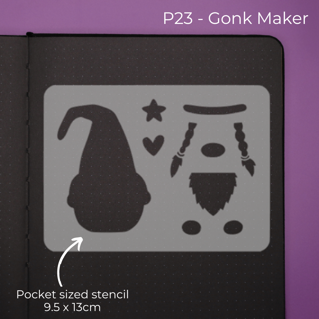 Pocket Journal stencil - Gonk Maker | CREOATE