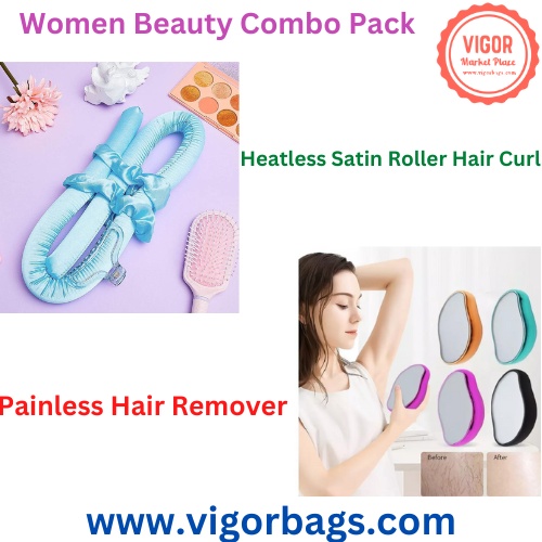 Copy of Heatless Satin Roller Hair Curl & Magic Hair Remover for Arms ...
