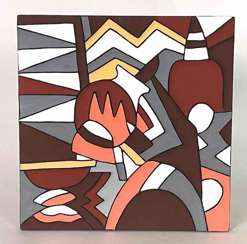 Imigongo Royal Tutsi Rwanda Geometric Tableaux | 12 x 16" | CREOATE