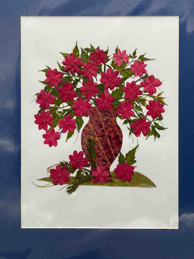 Large Handmade Pressed Dried Real Flower Framed Collage - Floral ...