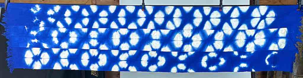 Tiv Indigo Textile Scarf Shawl Table Runner - Lions' Paw Design | CREOATE