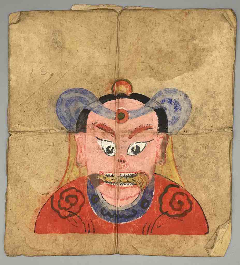 Vintage Dao Tsien Tao rice paper priest mask - Viet Nam | CREOATE