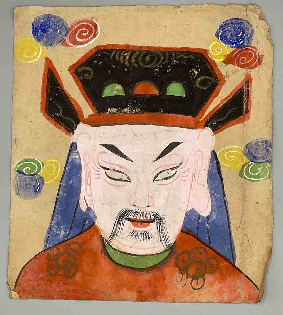 Vintage Dao Tsien Tao rice paper priest mask - Viet Nam | CREOATE