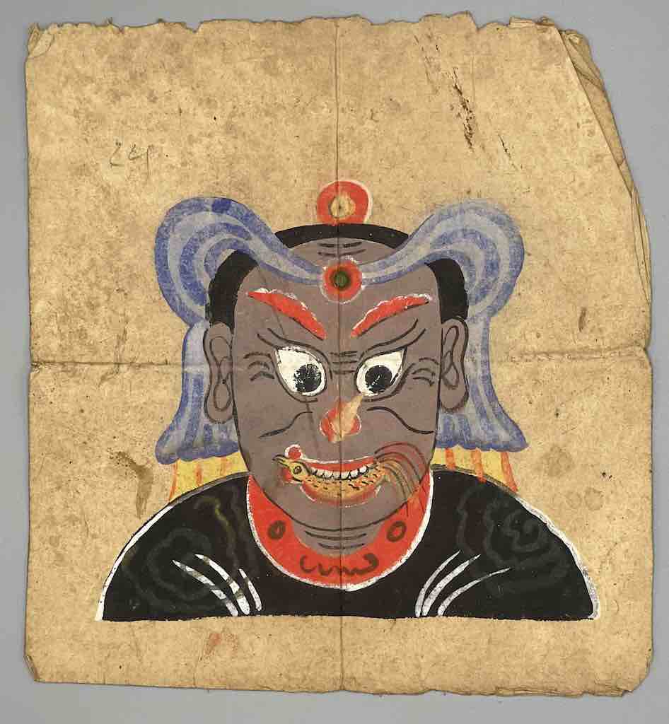 Vintage Dao Tsien Tao rice paper priest mask - Viet Nam | CREOATE
