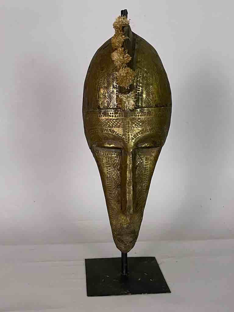 Brass Covered Marka mask - Mali | CREOATE