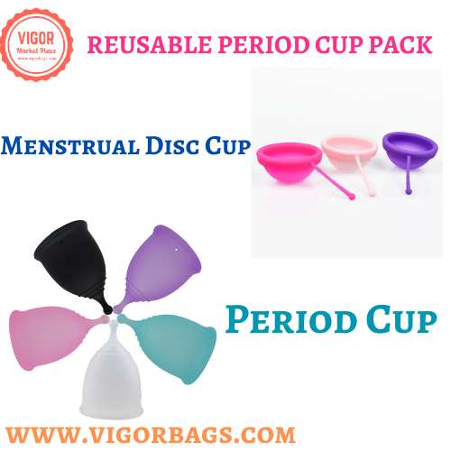Reusable Lady Silicone Period Cup & Silicone Menstrual Disc Cup Combo ...