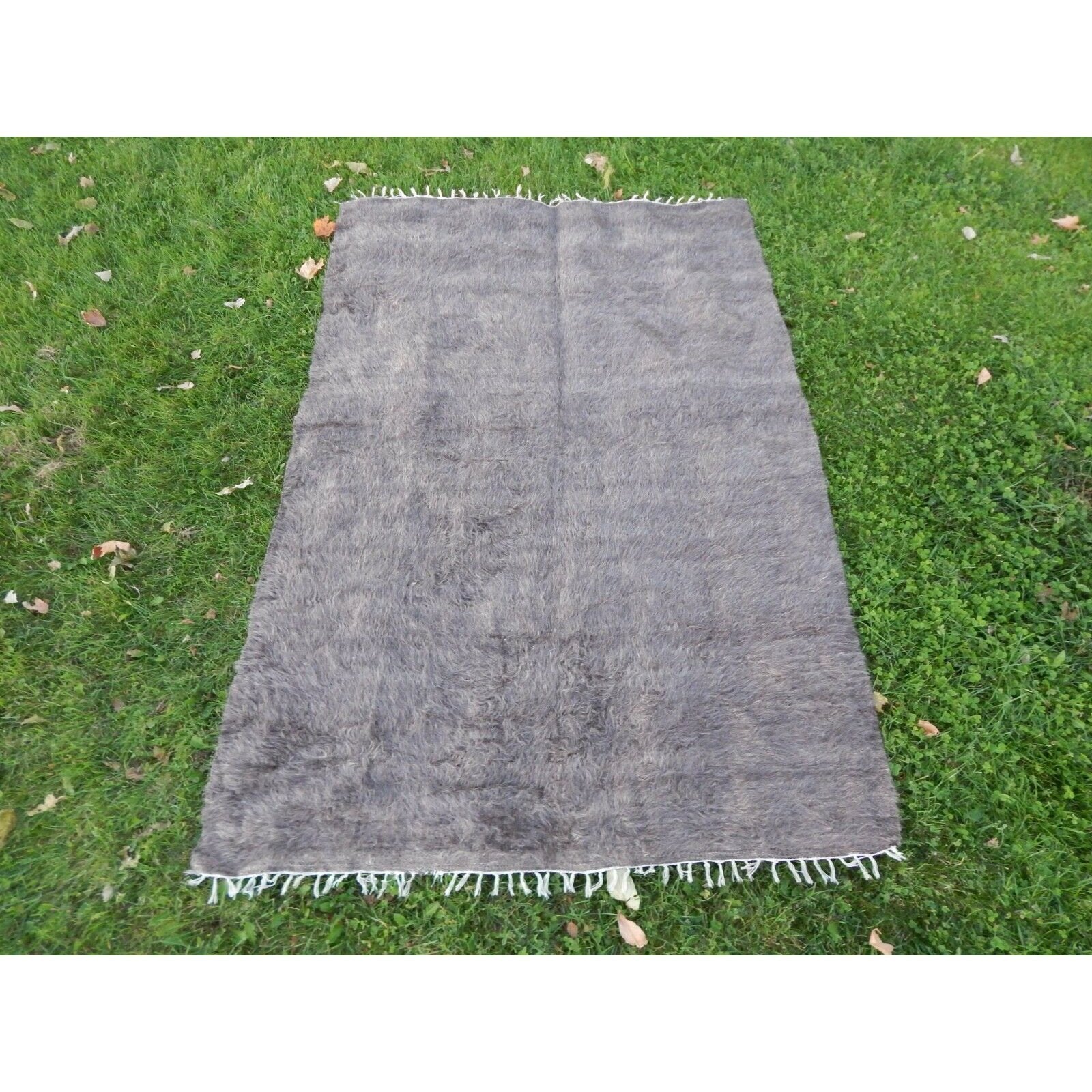 Vintage Flat Weave Angora Wool Mohair Turkish Blanket 4'4'' x 6'7 ...