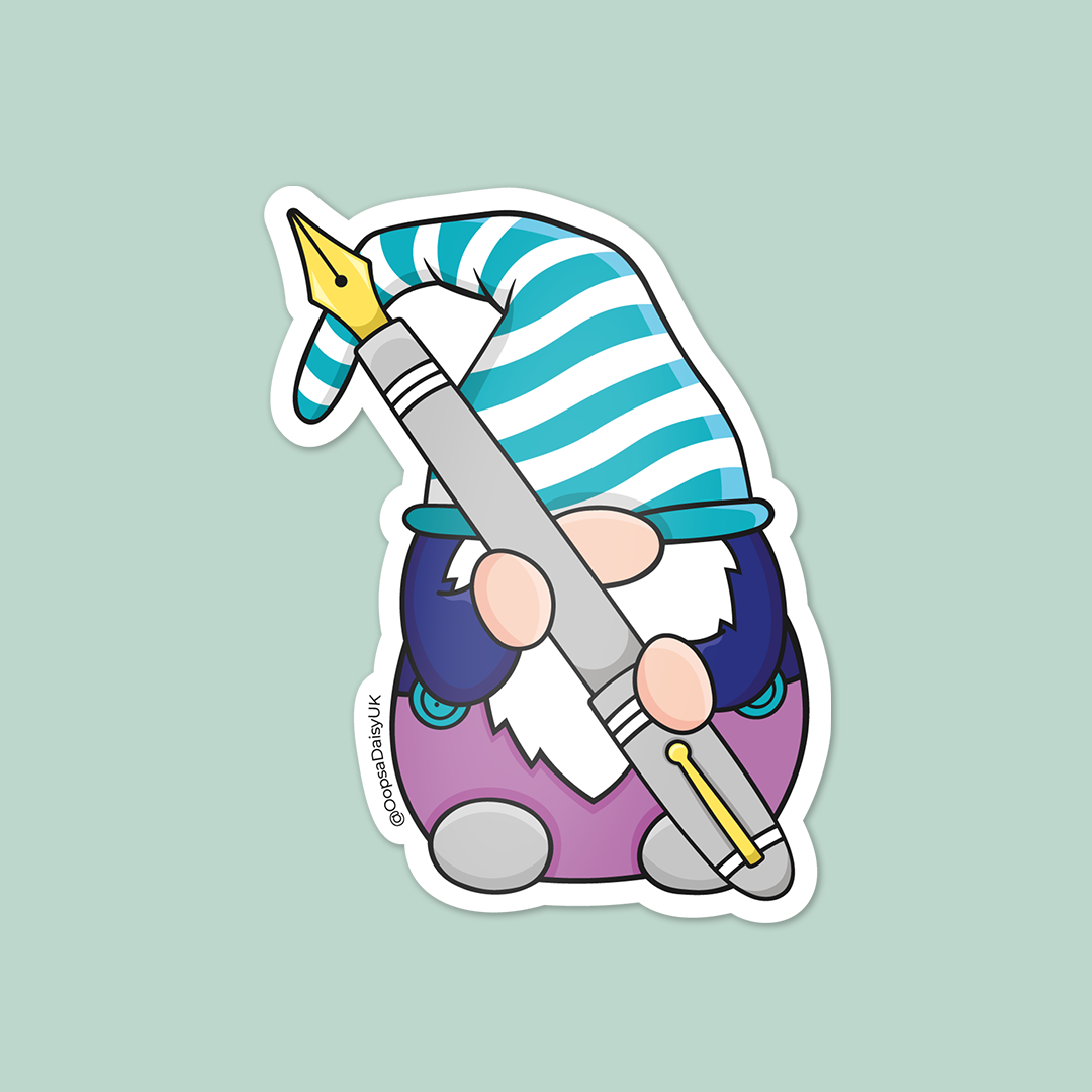 Gonk with Fountain Pen - Vinyl Sticker / Decal | CREOATE