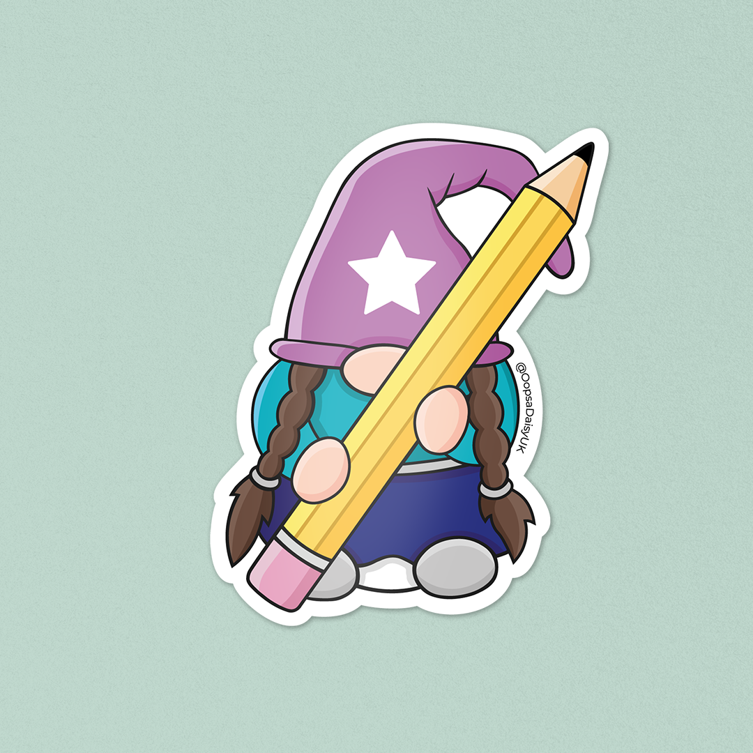 Gonk with Pencil - Vinyl Sticker / Decal | CREOATE