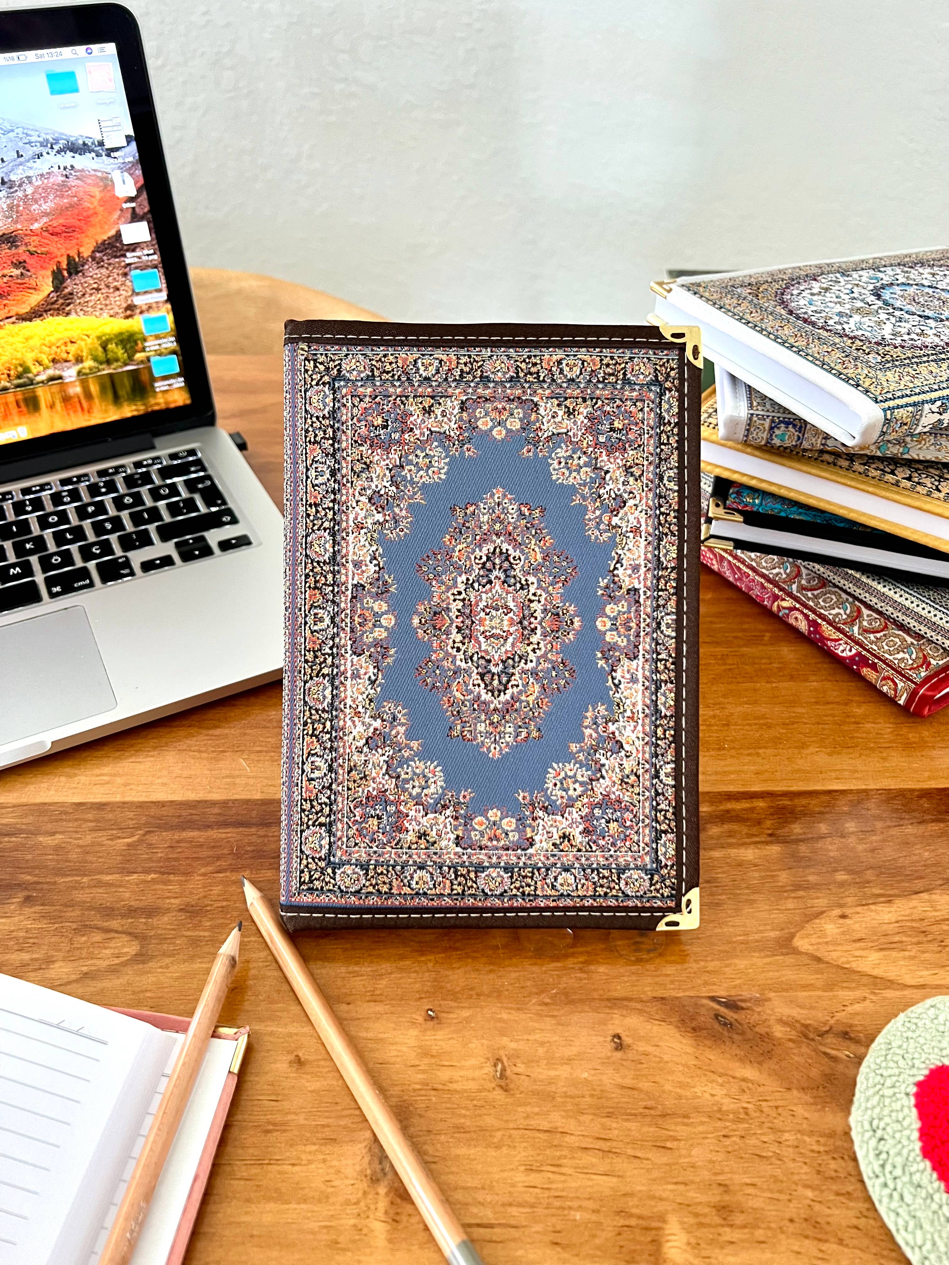 Boho Notebook for Women, Handmade Fabric Journal | CREOATE