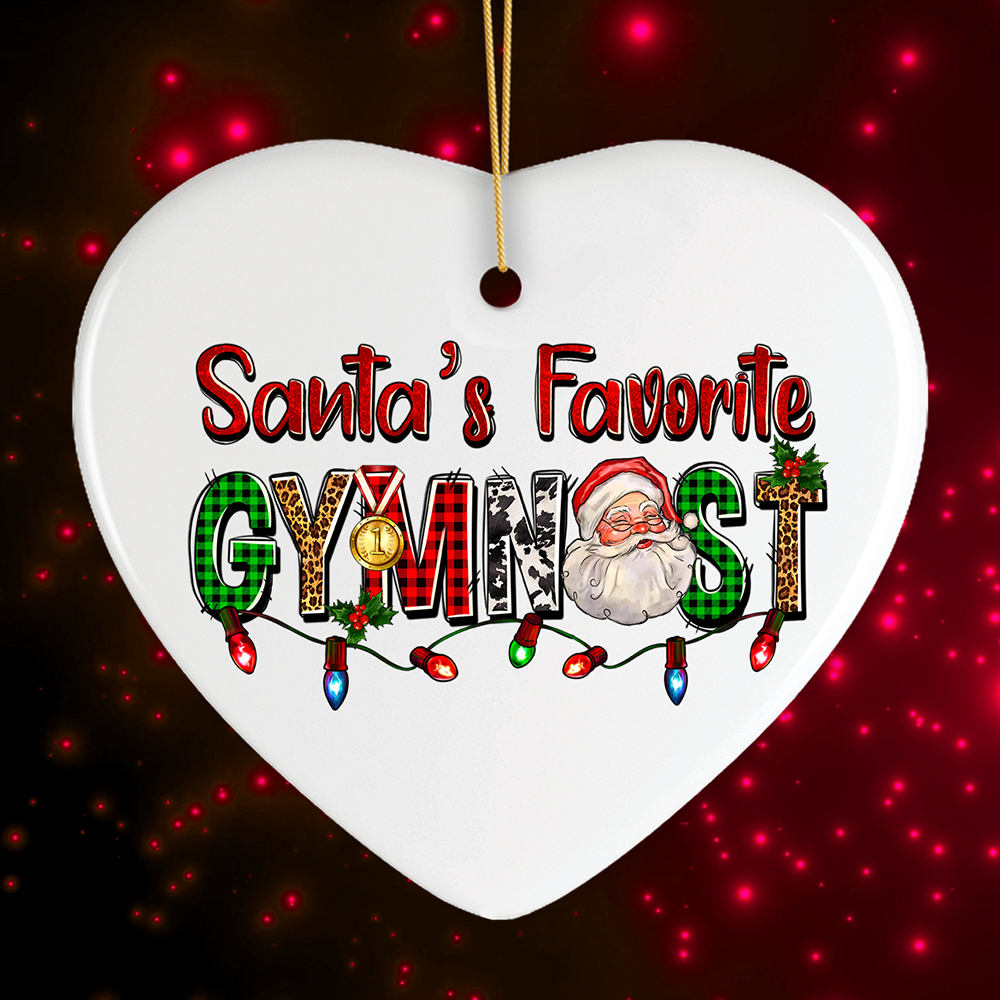 Santa’s Favorite Gymnast Christmas Ornament | CREOATE