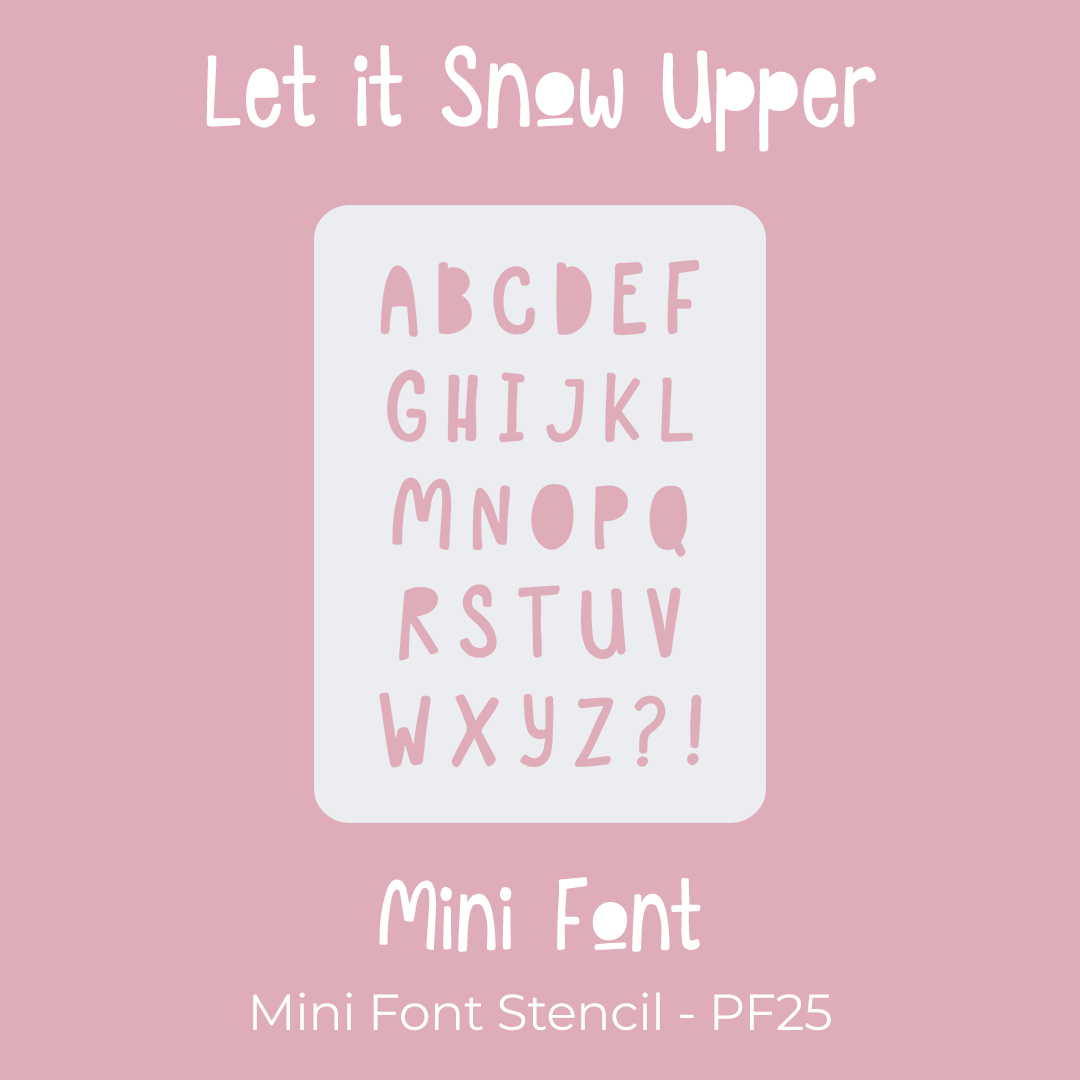 Let It Snow - Font Journal Stencil - Upper Case Mini Font | CREOATE