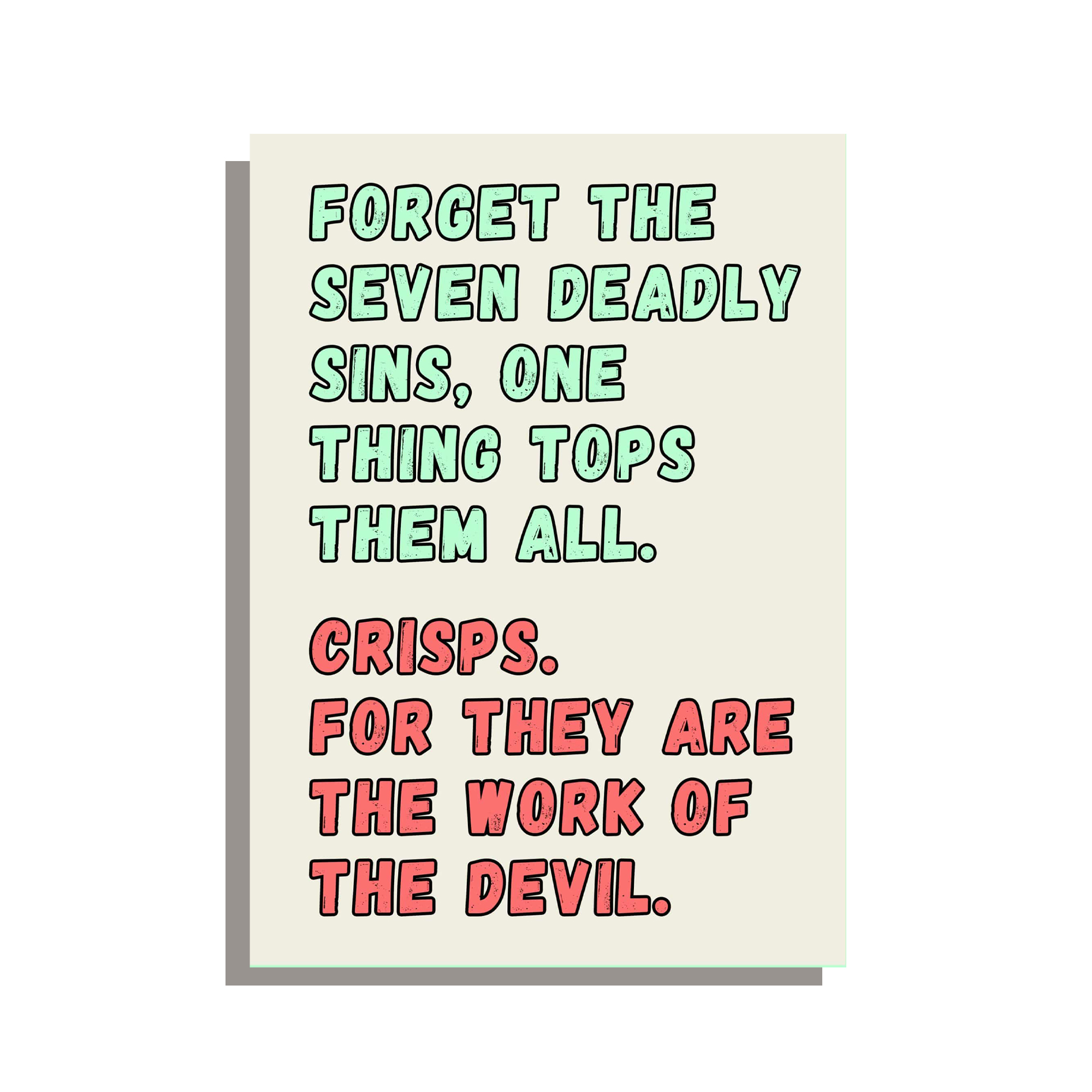 Crisps funny birthday card (pack of 6) | CREOATE