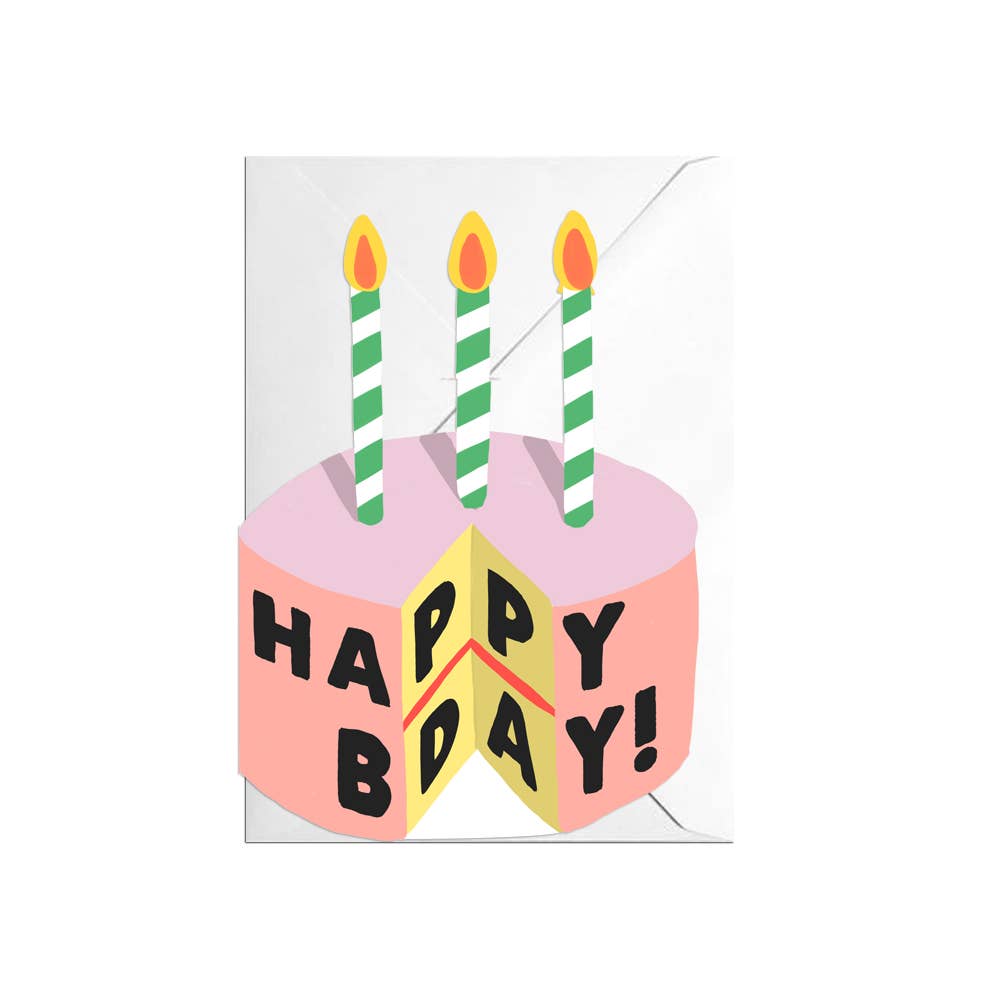 BIRTHDAY CAKE CUT OUT CARD Pack of 6 | CREOATE