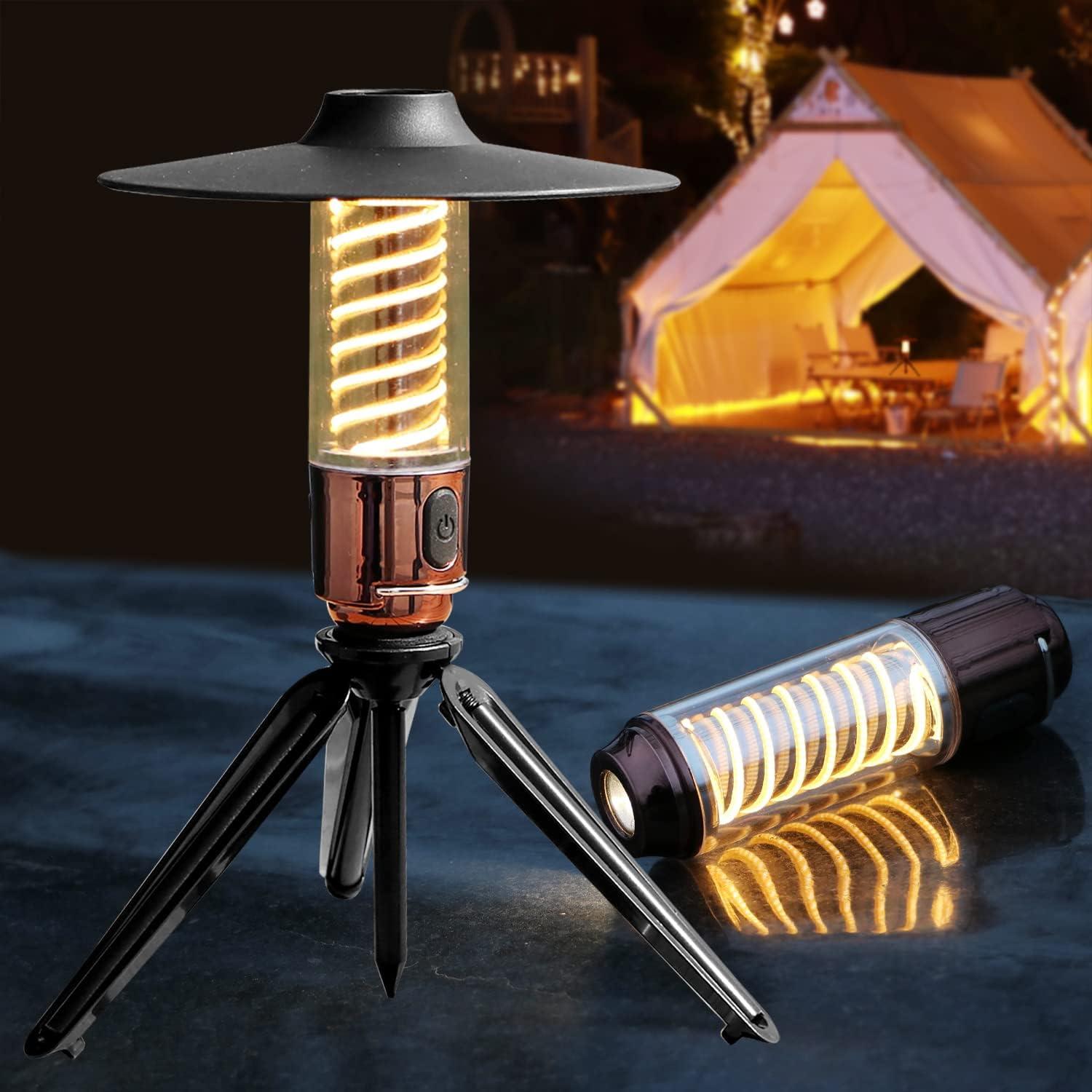 Rechargeable Camping Lantern,LED Tent Light,Bright Flashlight,3 Light ...