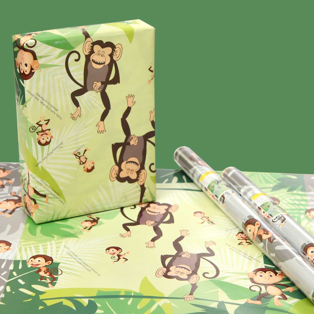25 Monkey gift wrapping papers for kids birthday theme party | CREOATE