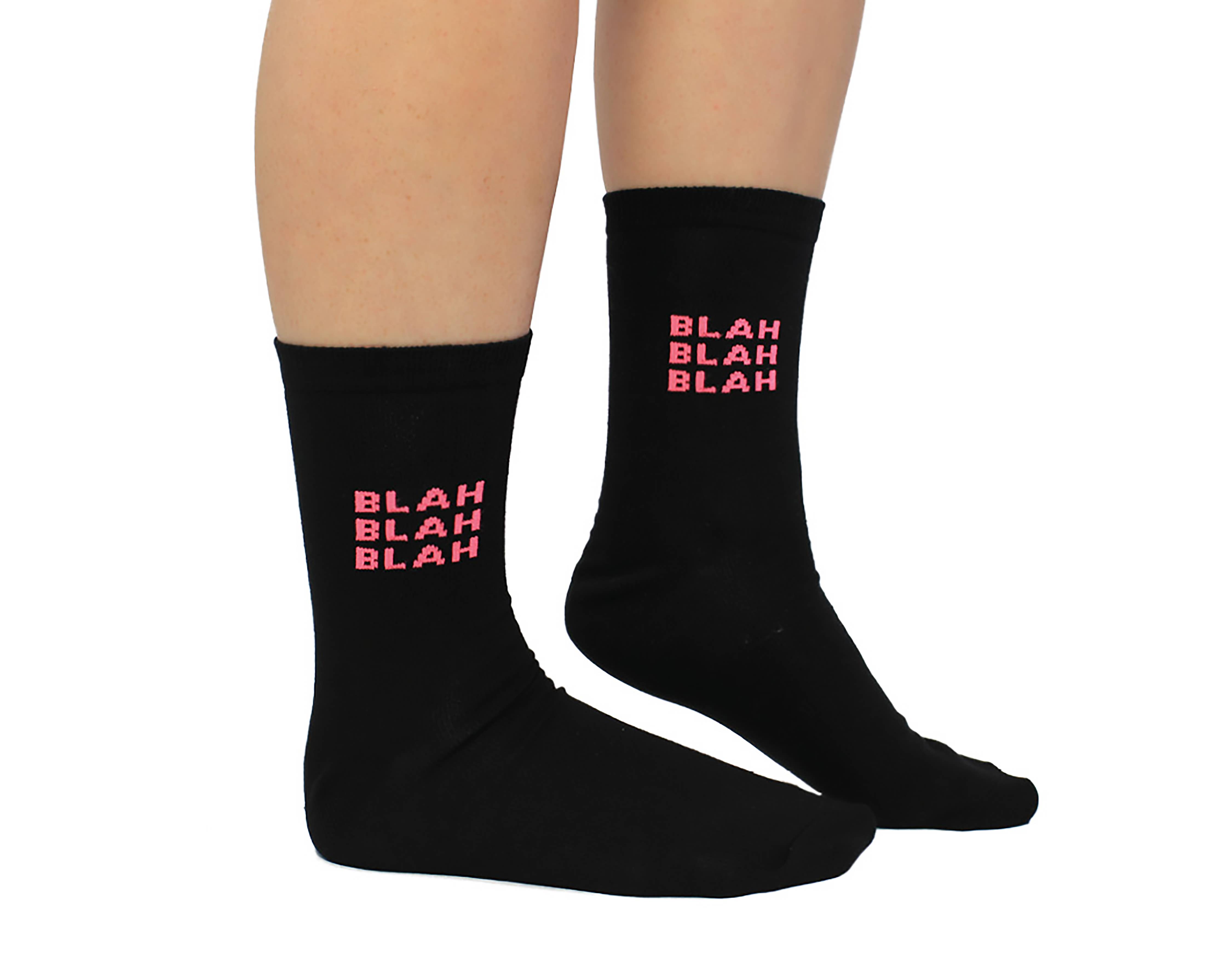 BLAH BLAH BLAH - 1 Matching Pair of Socks |Cockney Spaniel