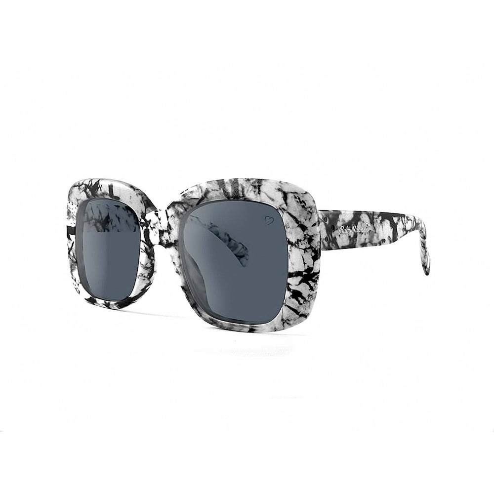 Ruby Rocks Oversized 'Montserrat' Square Sunglasses in Marble | CREOATE