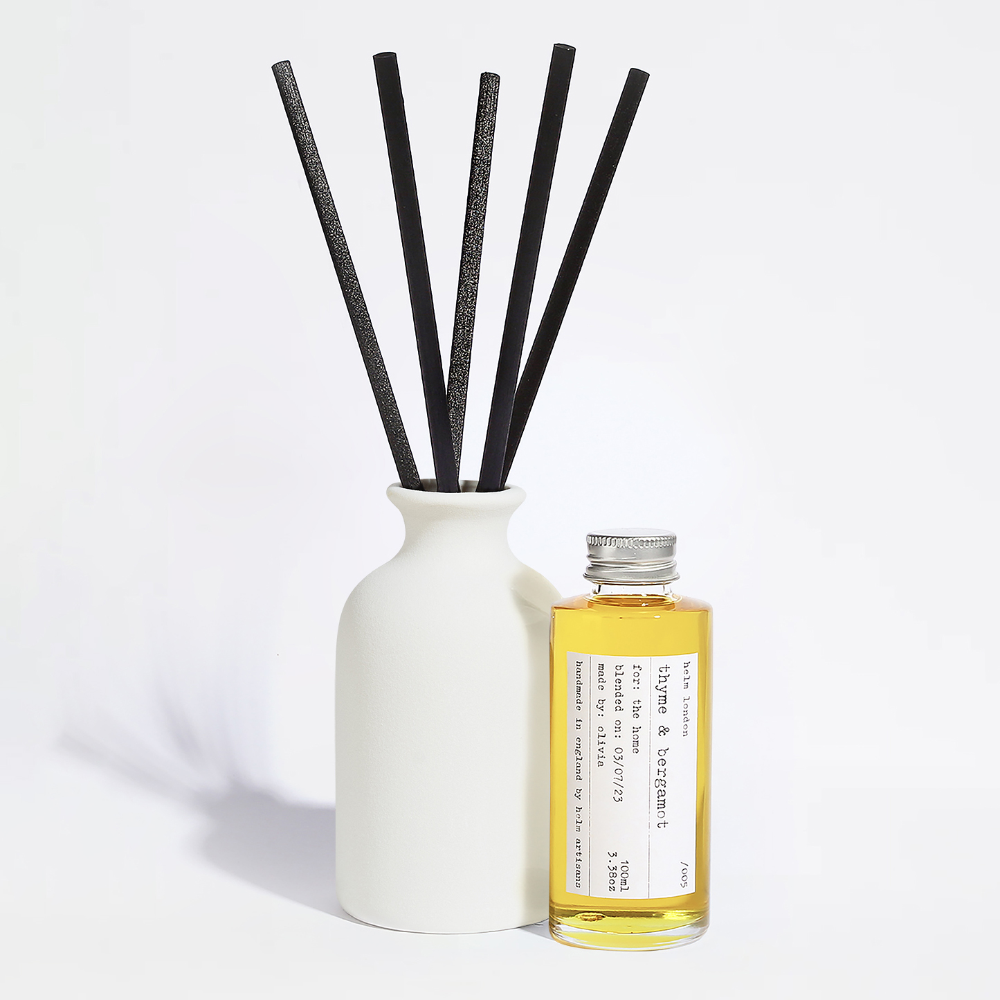 Thyme & Bergamot Ceramic Reed Diffuser - 100ml | CREOATE