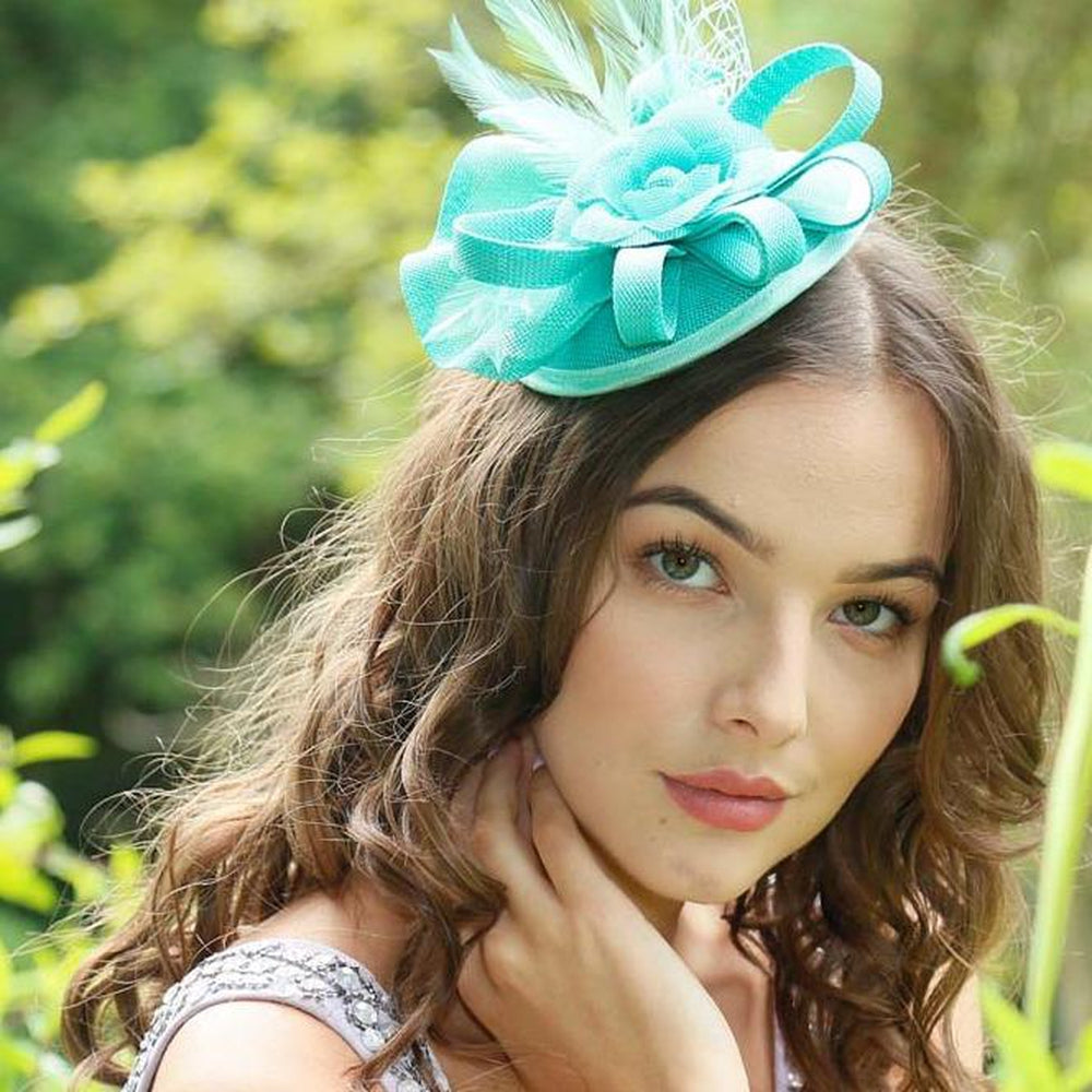 Ruby Rocks Judeen Fascinator - Mint | CREOATE