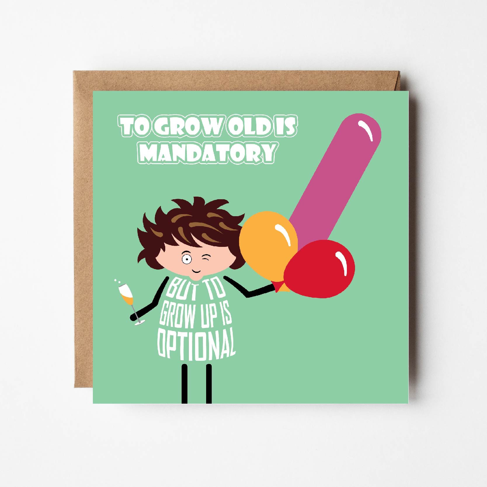 Never grow up | Rude funny birthday card for her | Rude birthday ...