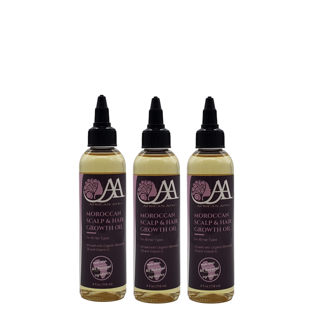 Moroccan Scalp & Hair Growth Hair Oil - (3 Pack)