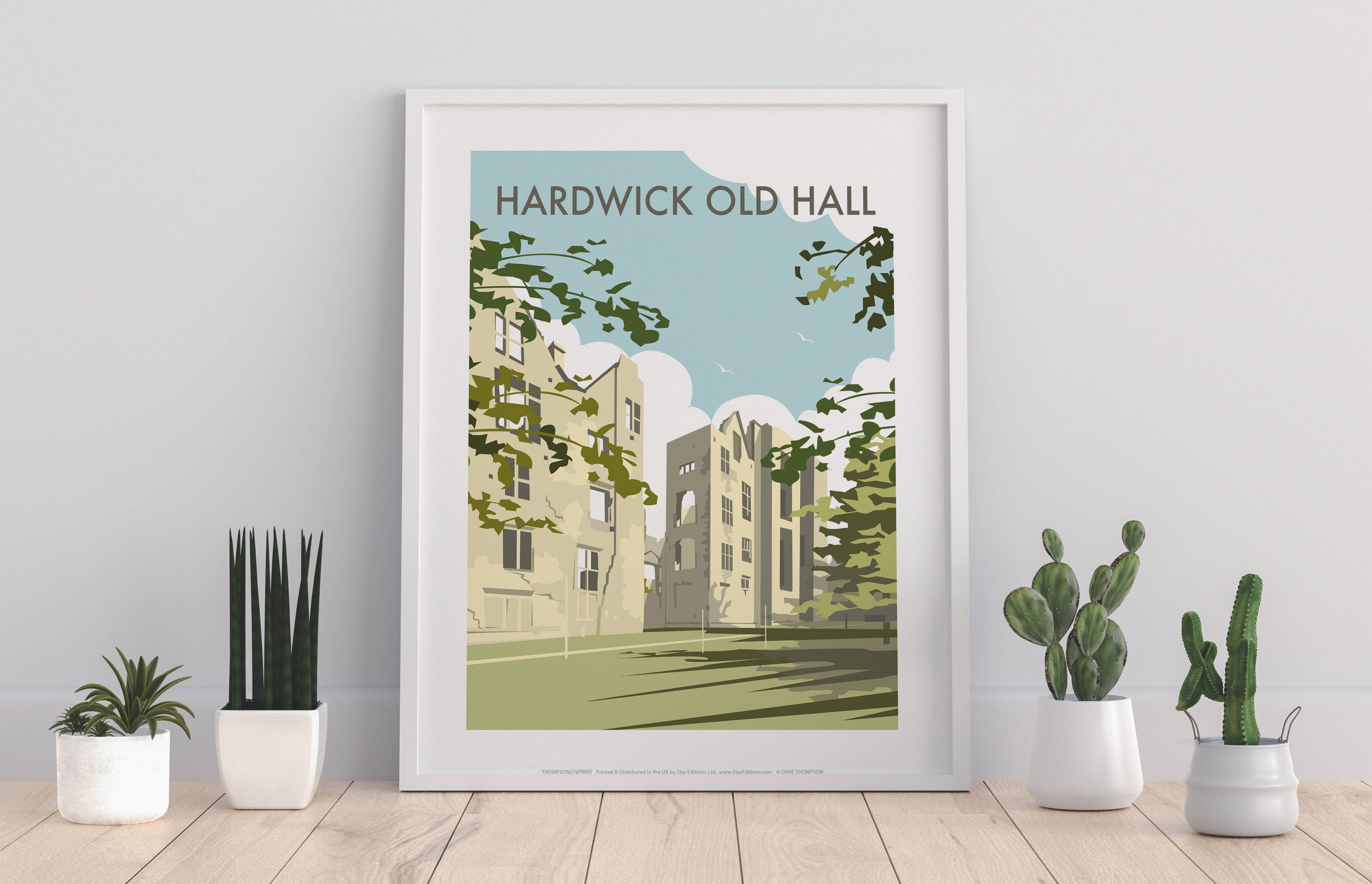Hardwick Old Hall By Artist Dave Thompson - Art Print