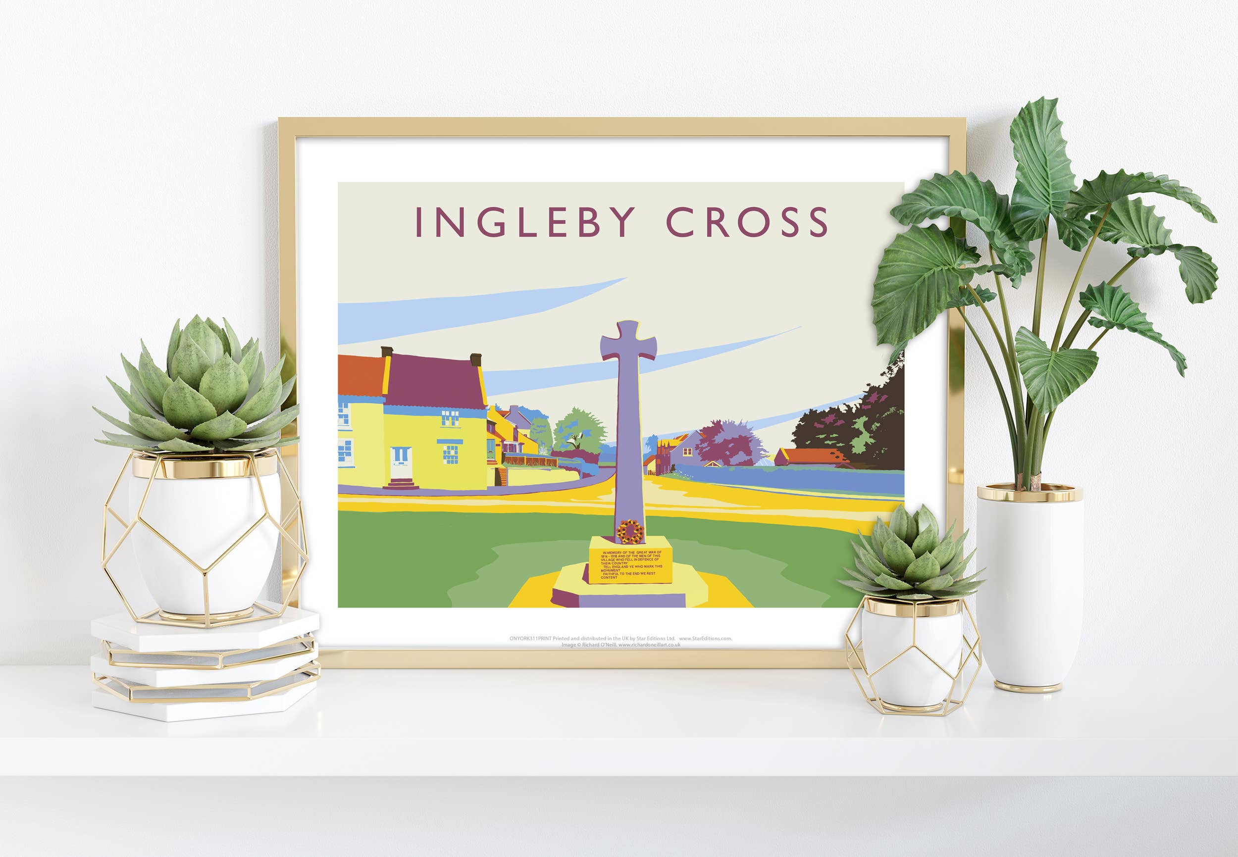 Ingleby Cross By Artist Richard O'Neill - Premium Art Print
