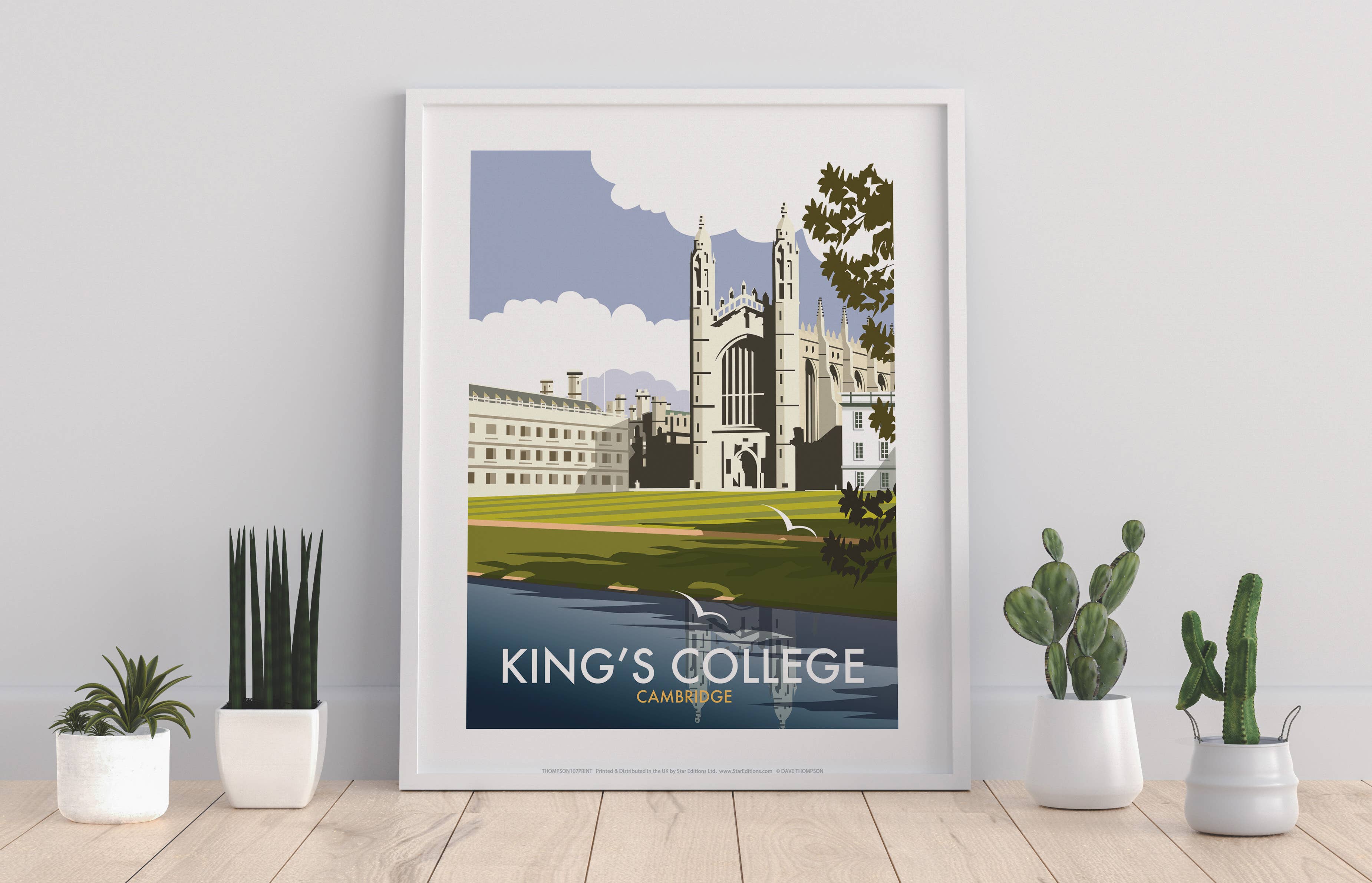 King's College By Artist Dave Thompson - Premium Art Print