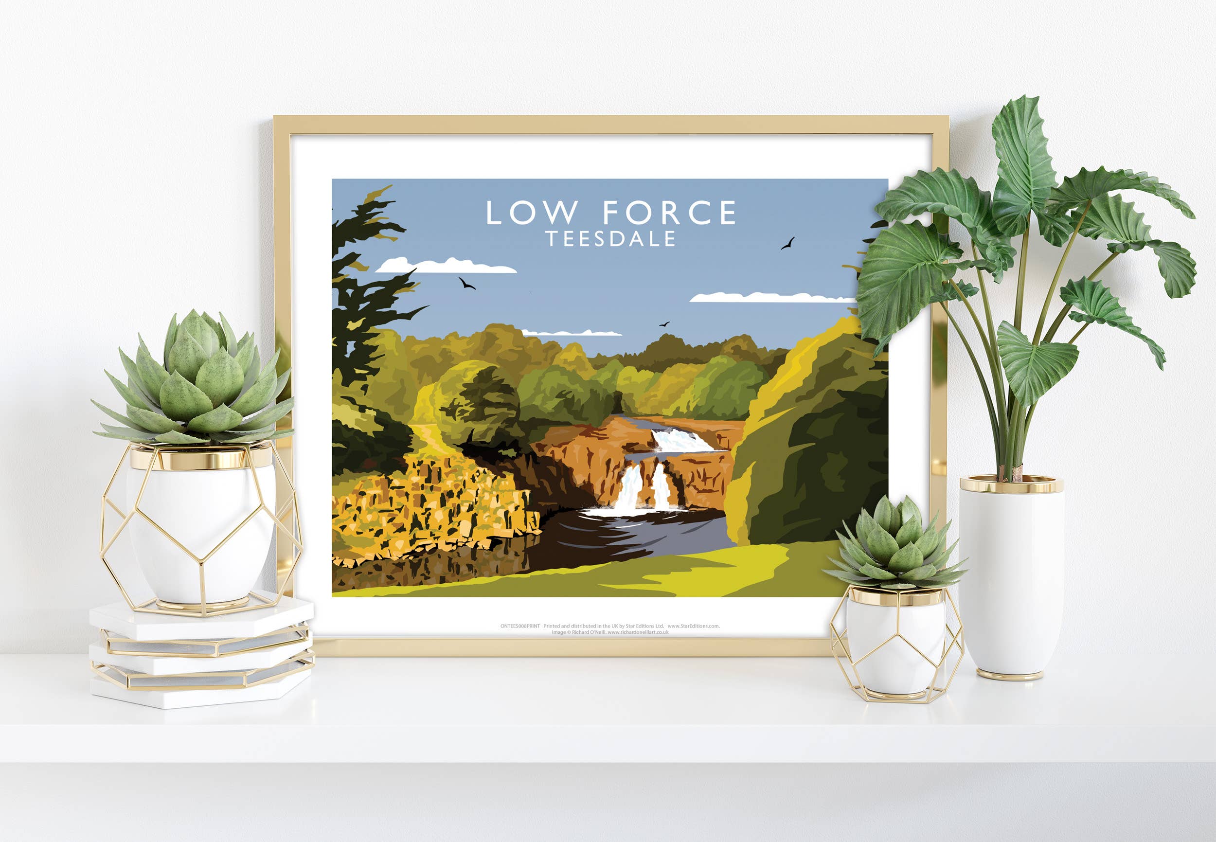 Low Force, Teesdale By Artist Richard O'Neill - Art Print