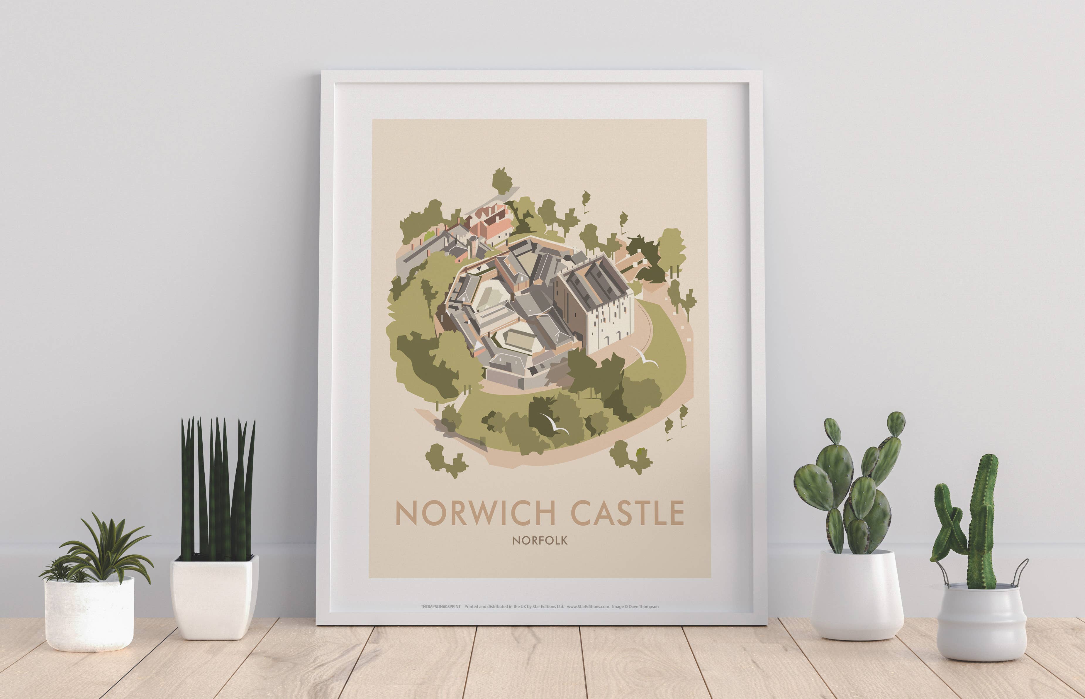 Norwich Cathedral By Artist Dave Thompson - Art Print