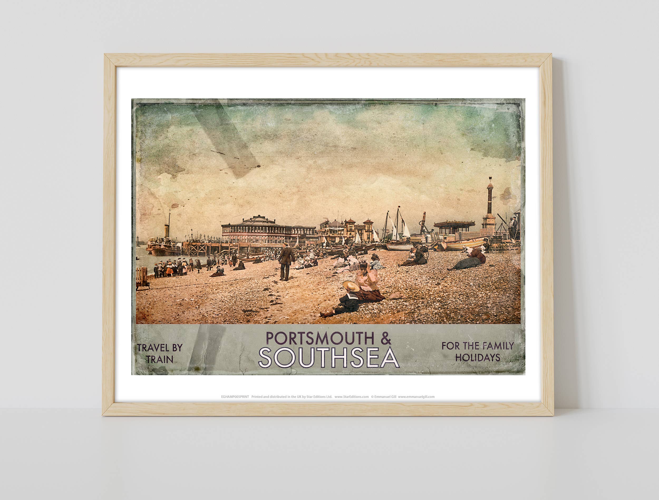 Portsmouth And Southsea - Go By Train - Premium Art Print
