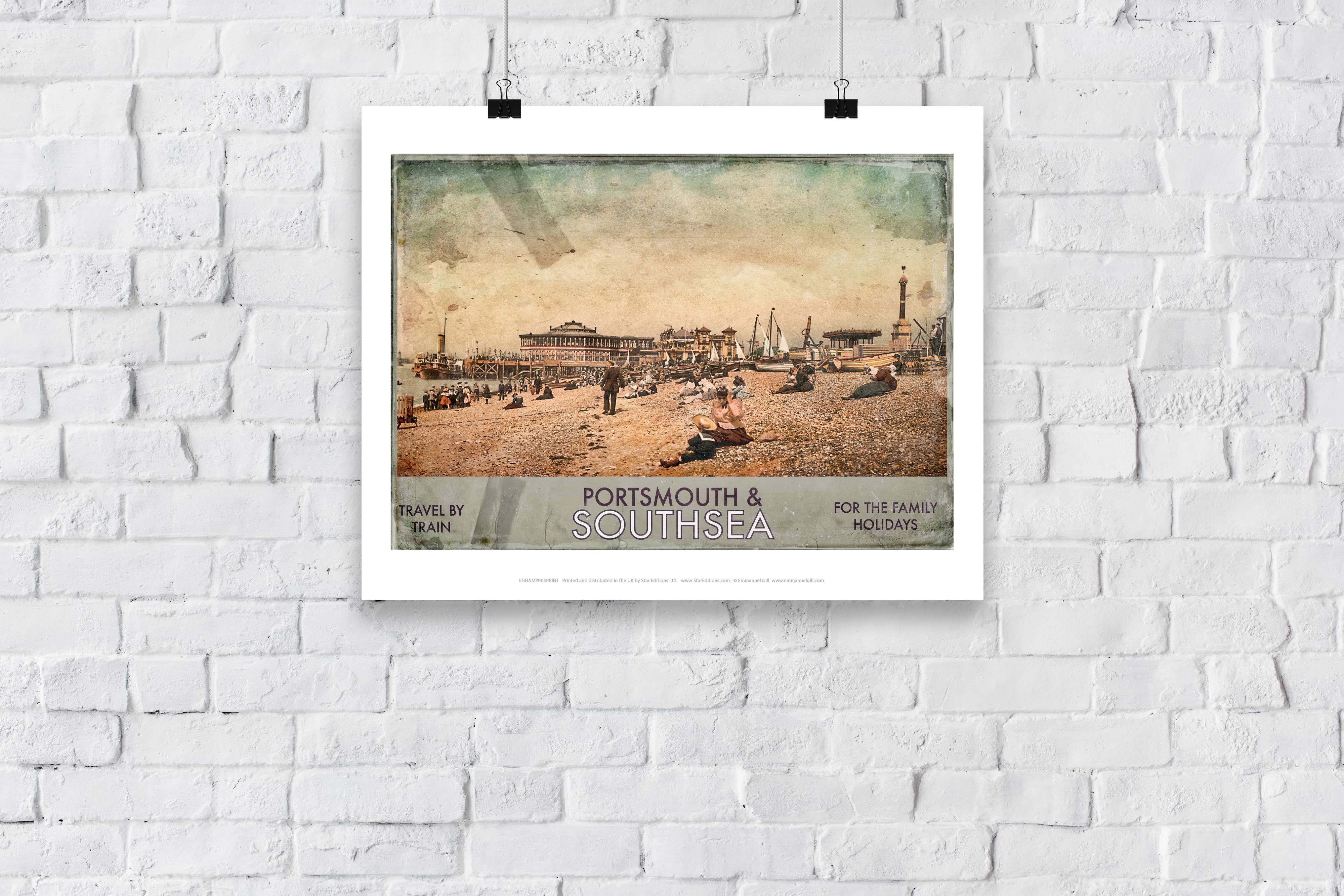 Portsmouth And Southsea - Go By Train - Premium Art Print