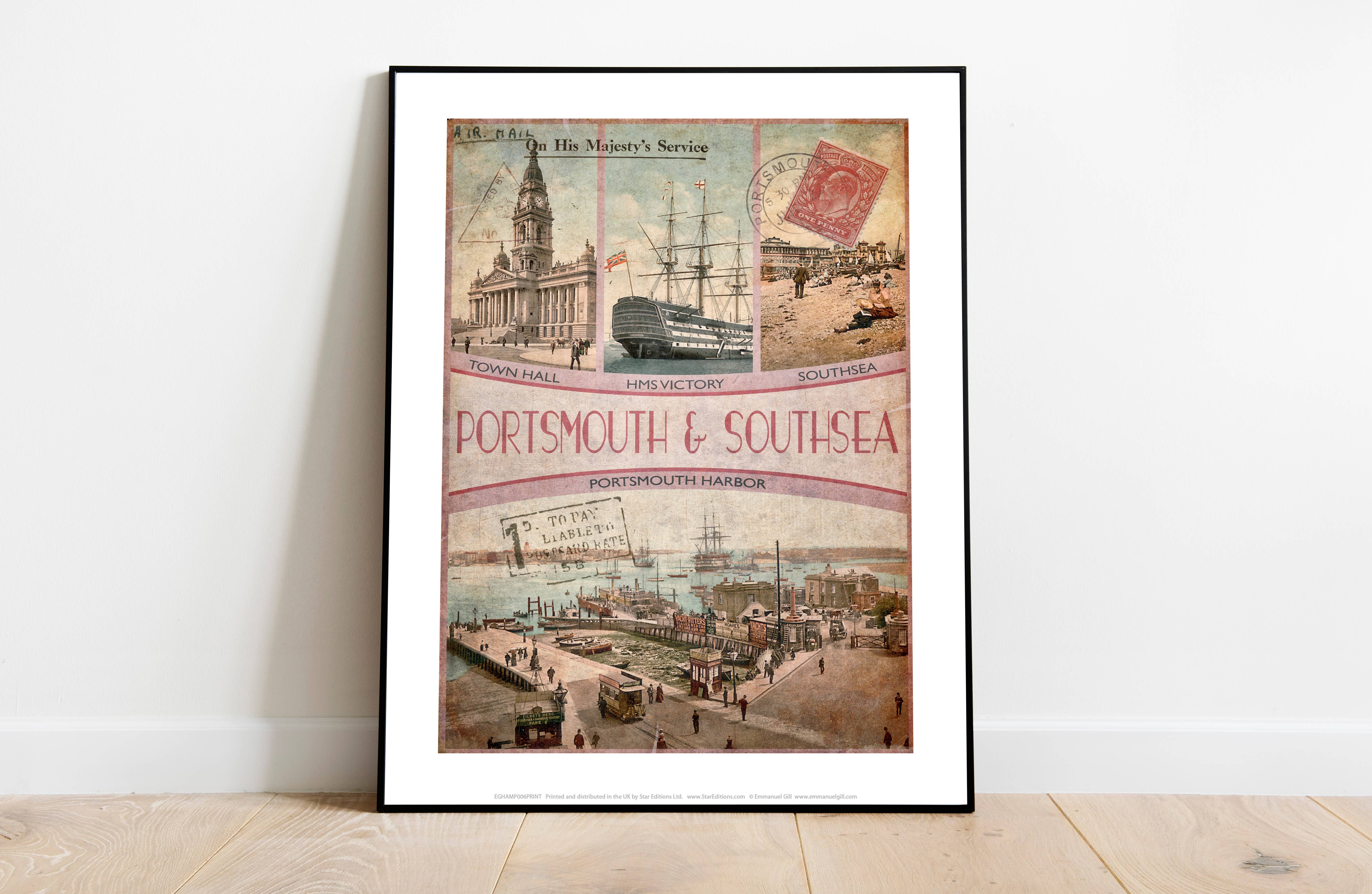 Portsmouth And Southsea, Go By Train - Premium Art Print