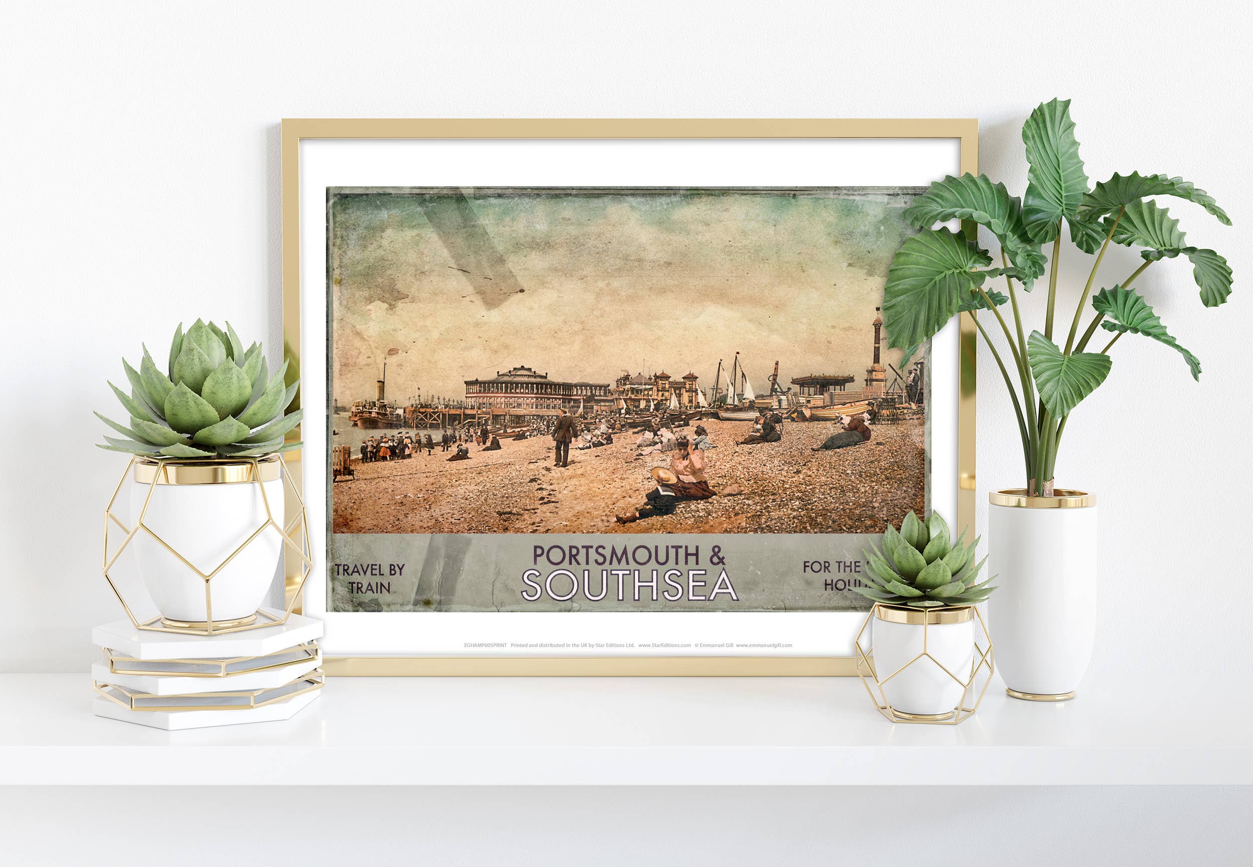 Portsmouth And Southsea - Go By Train - Premium Art Print