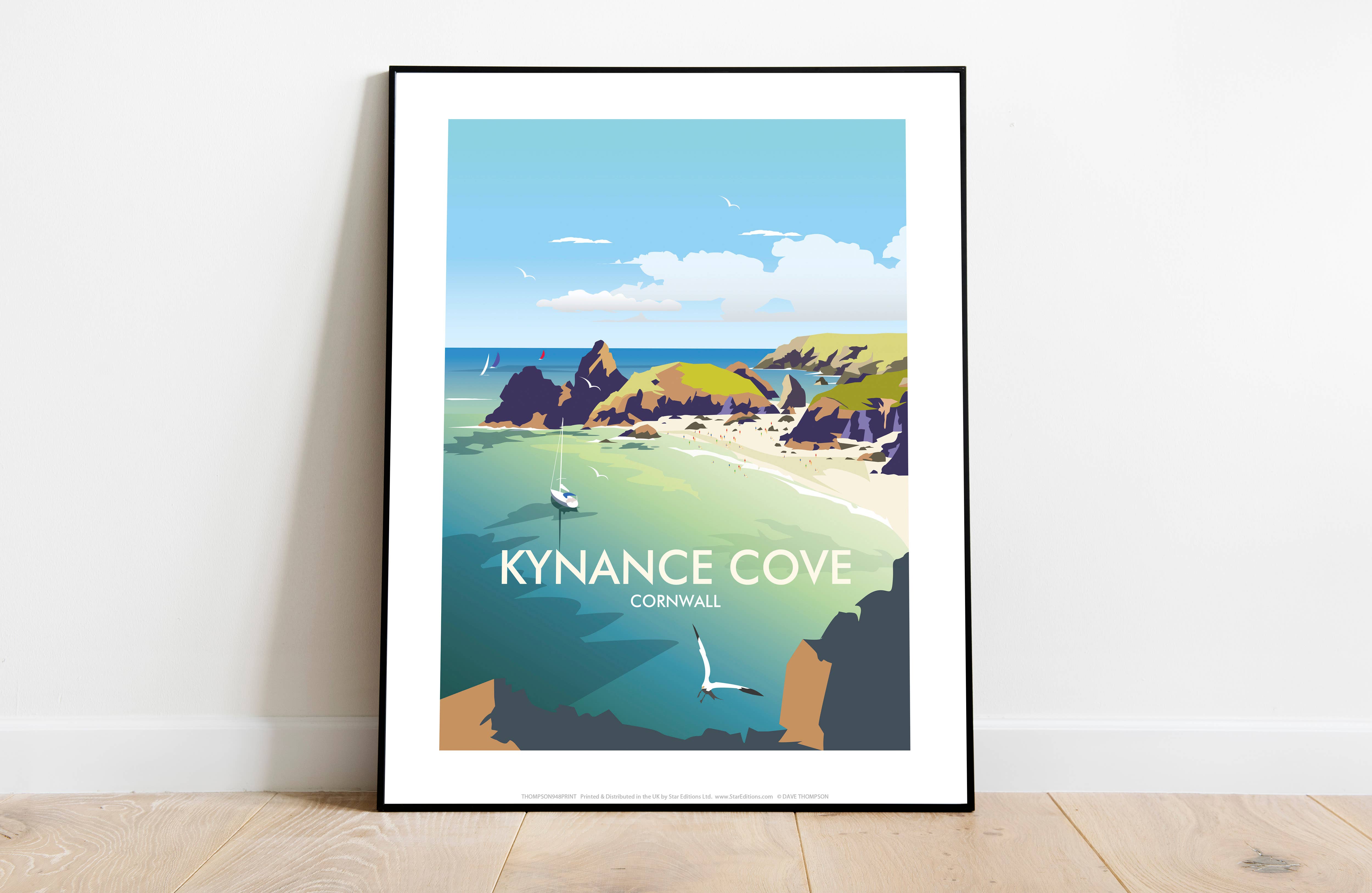 Kynance Cove, Cornwall By Artist Dave Thompson - Art Print