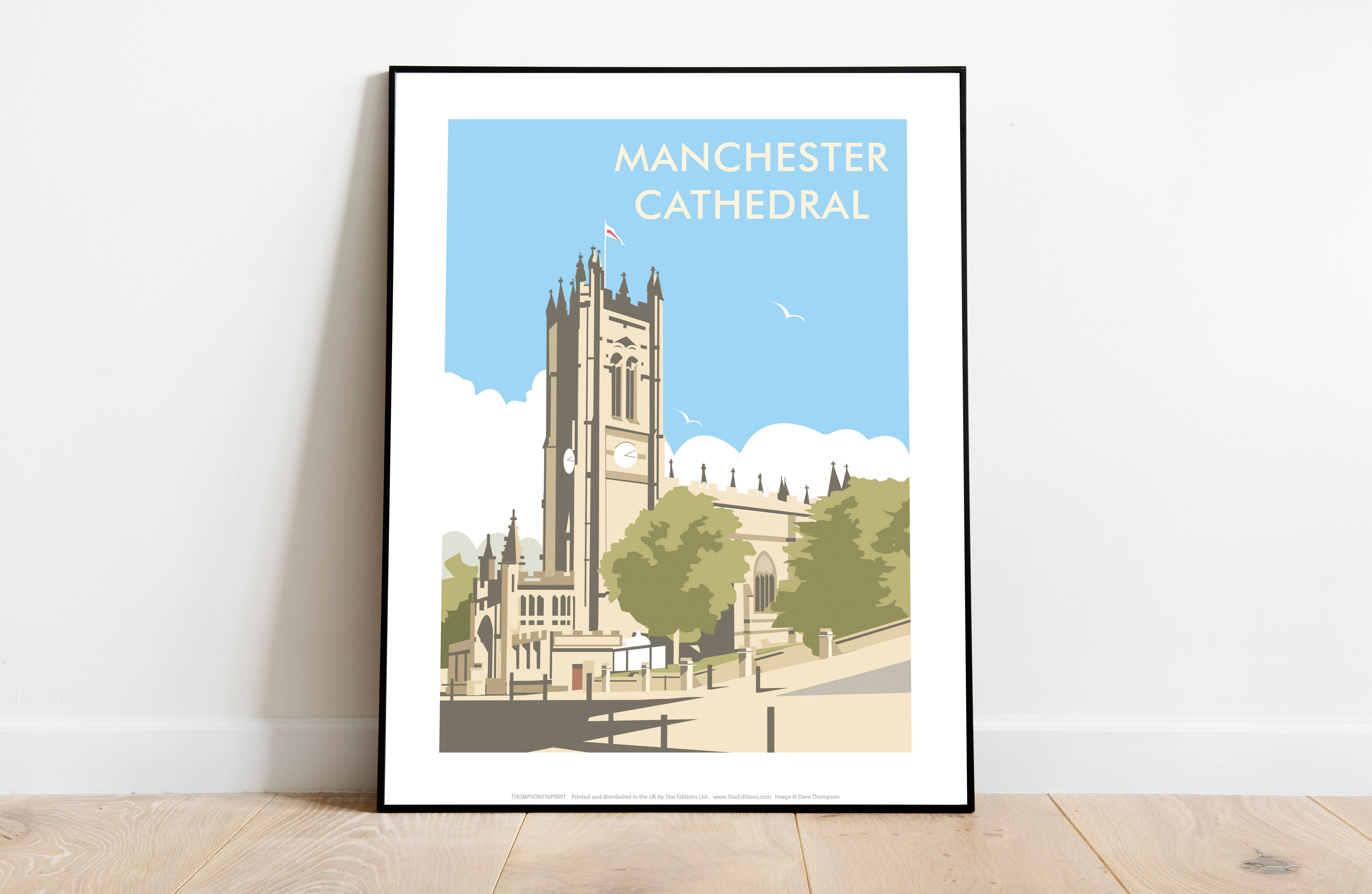 Manchester Cathedral By Artist Dave Thompson - Art Print